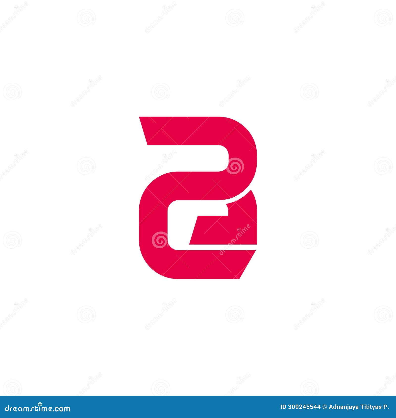Letter 2e Simple Linear Geometric Logo Vector Stock Vector ...