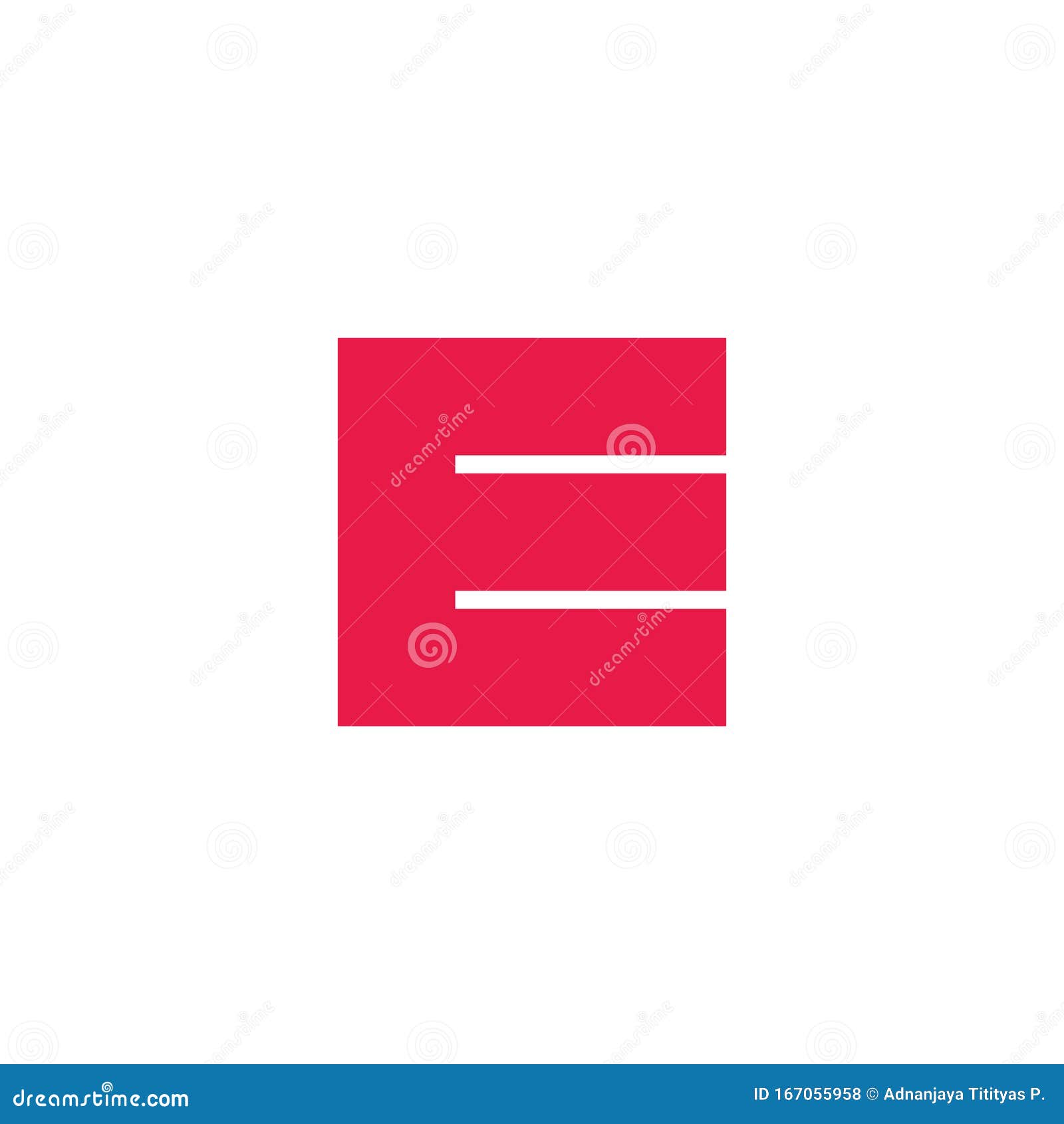 Letter E Simple Square Geometric Logo Vector Stock Vector ...