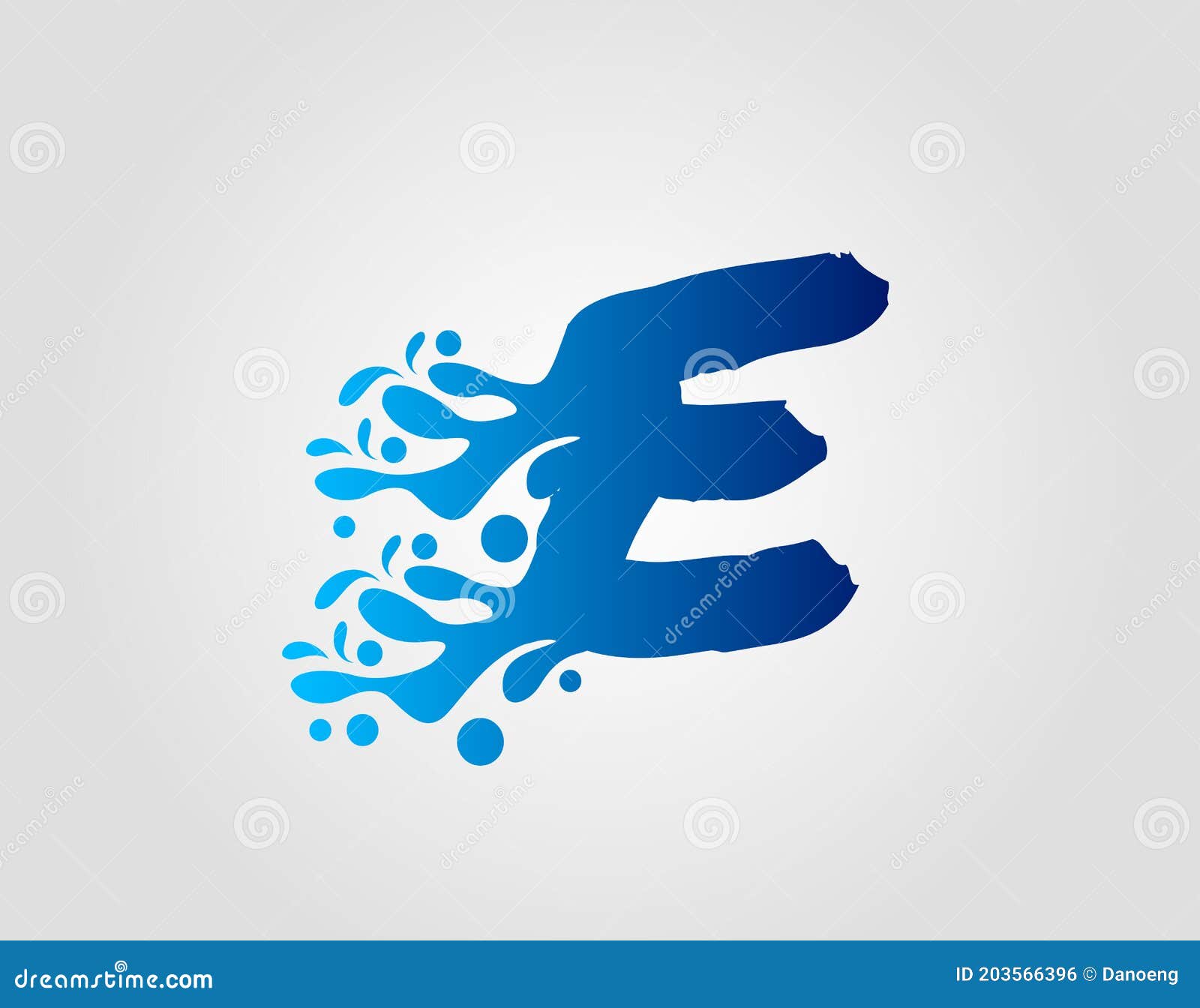 Letter E with Splash Water Logo Template Vector Stock Vector ...