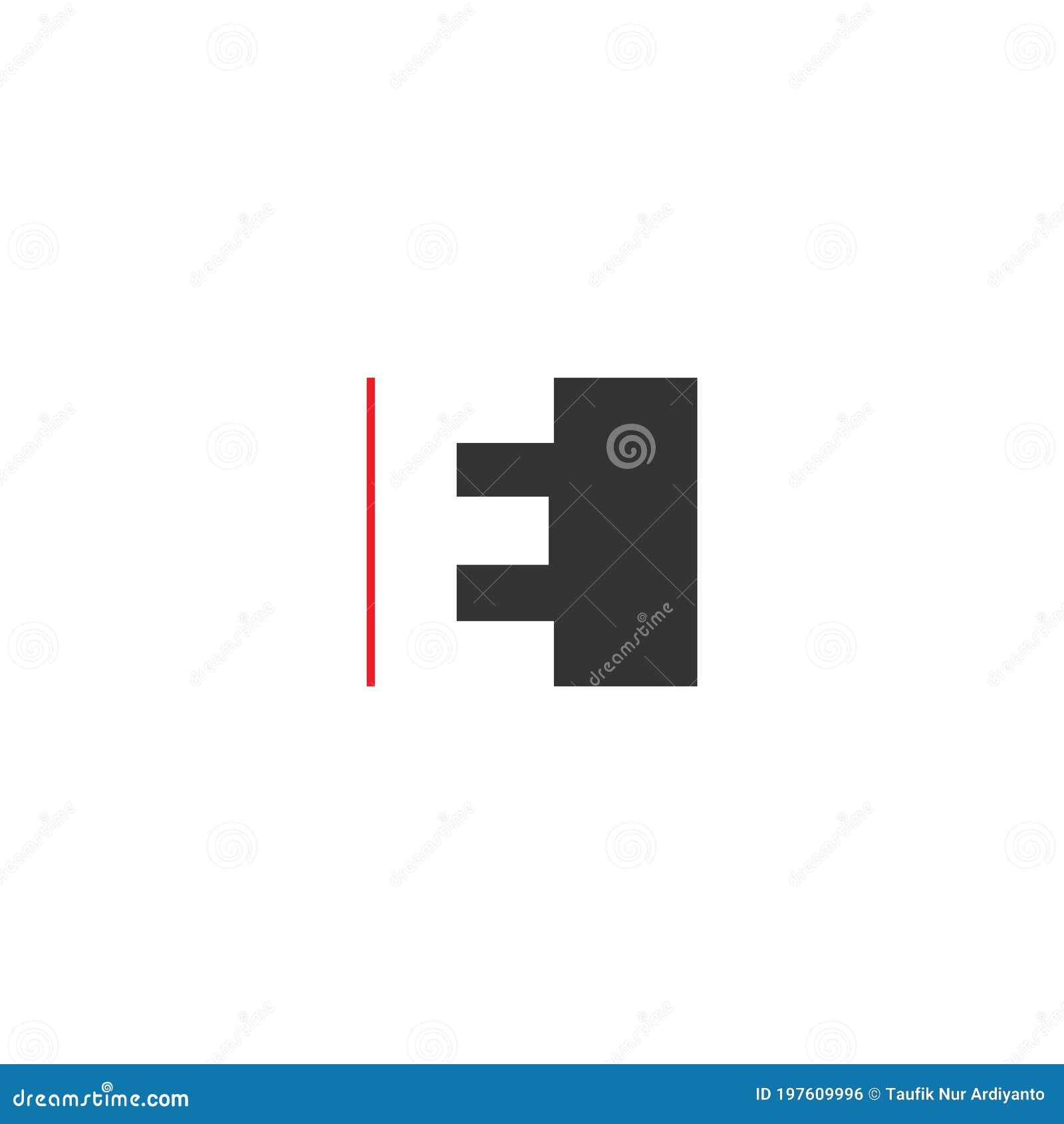 Letter E on square design stock vector. Illustration of abstract ...