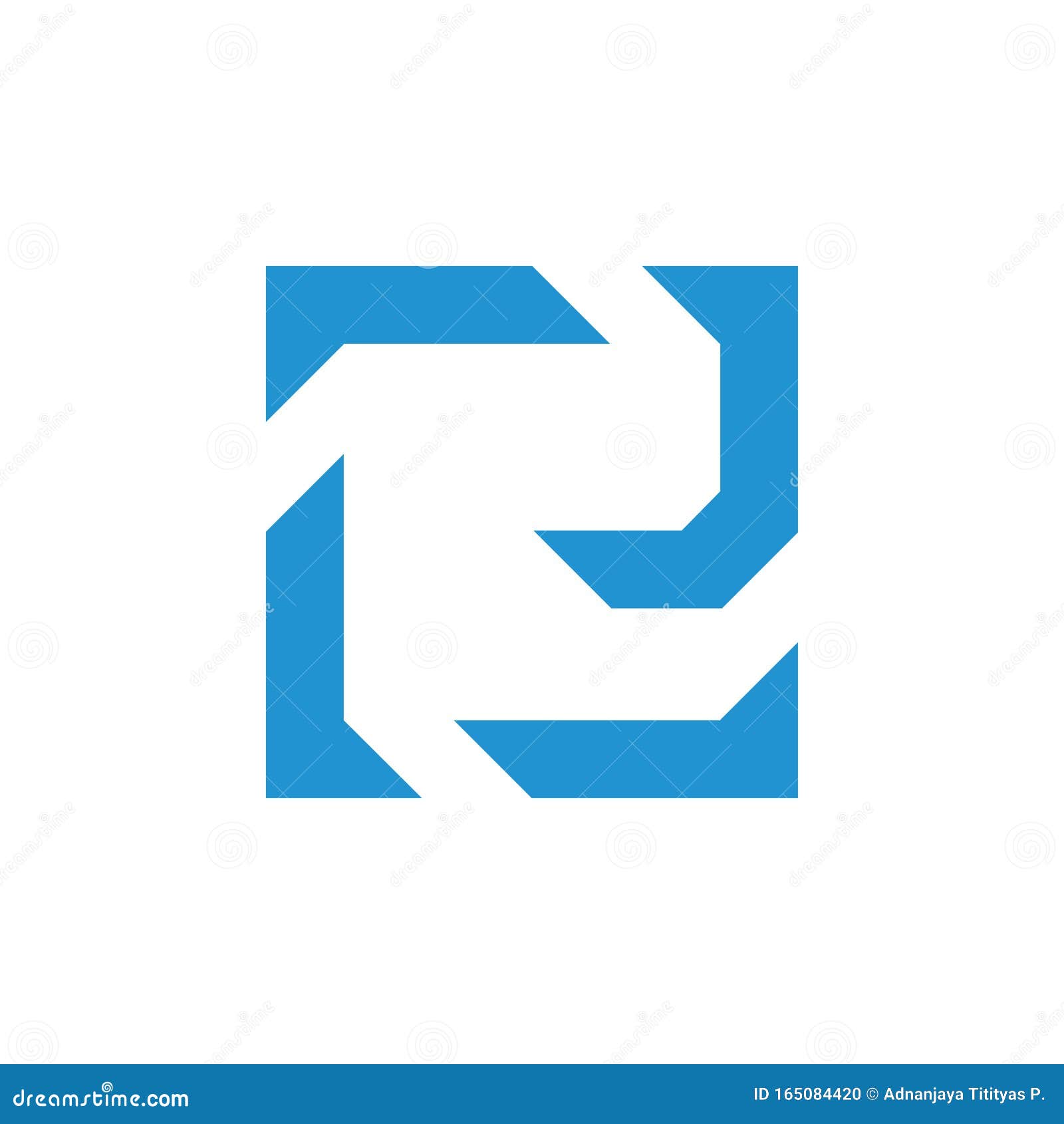Letter E Square Geometric Dynamic Concept Logo Vector Stock Vector ...
