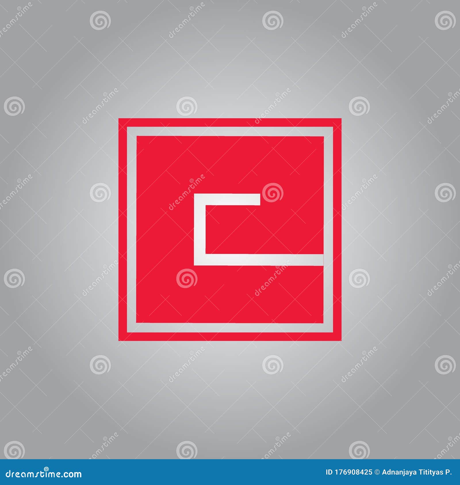 Letter E Square Geometric Logo Stock Vector - Illustration of design ...