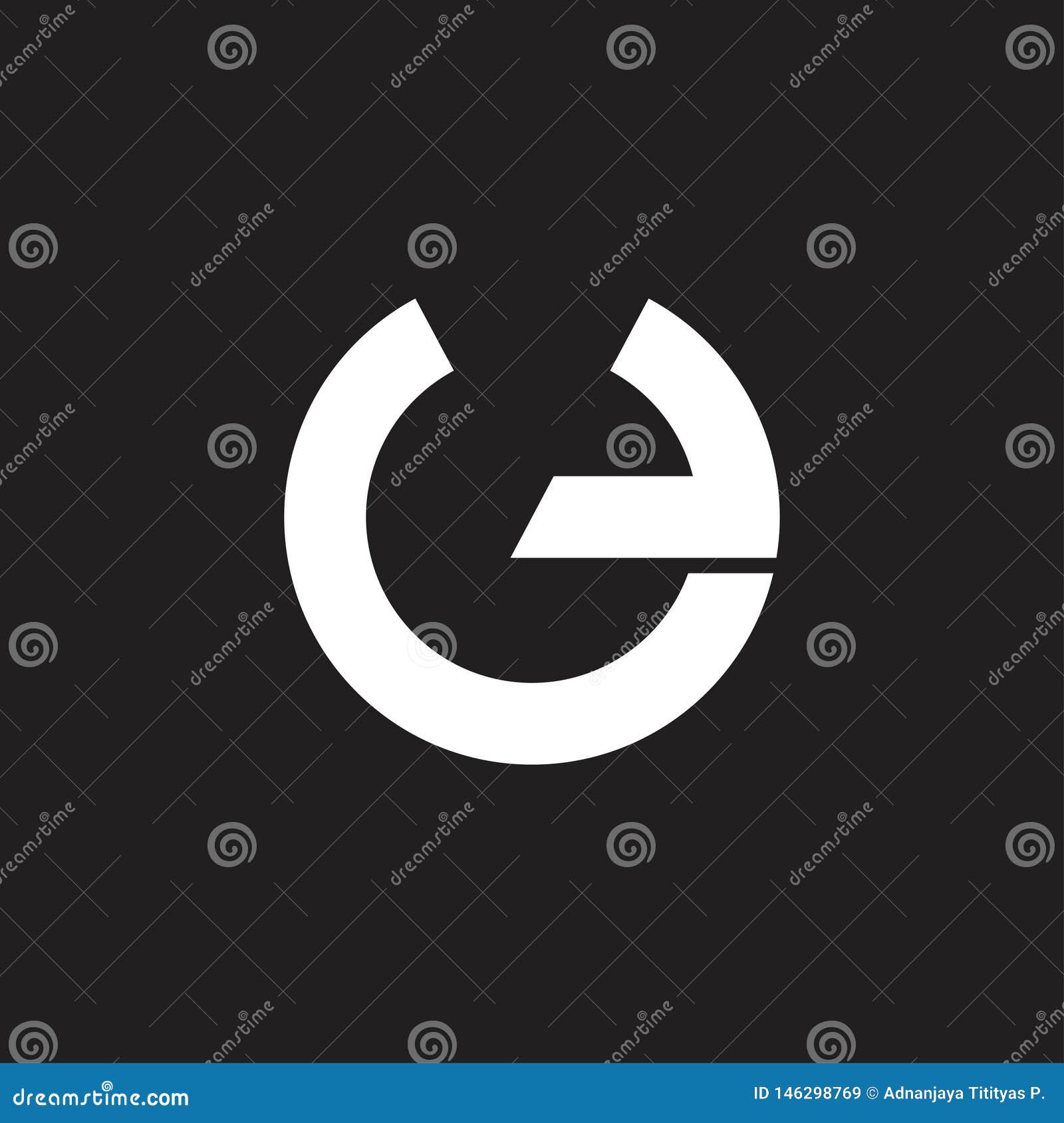 Letter E Square Geometric Logo Vector Stock Vector - Illustration of ...