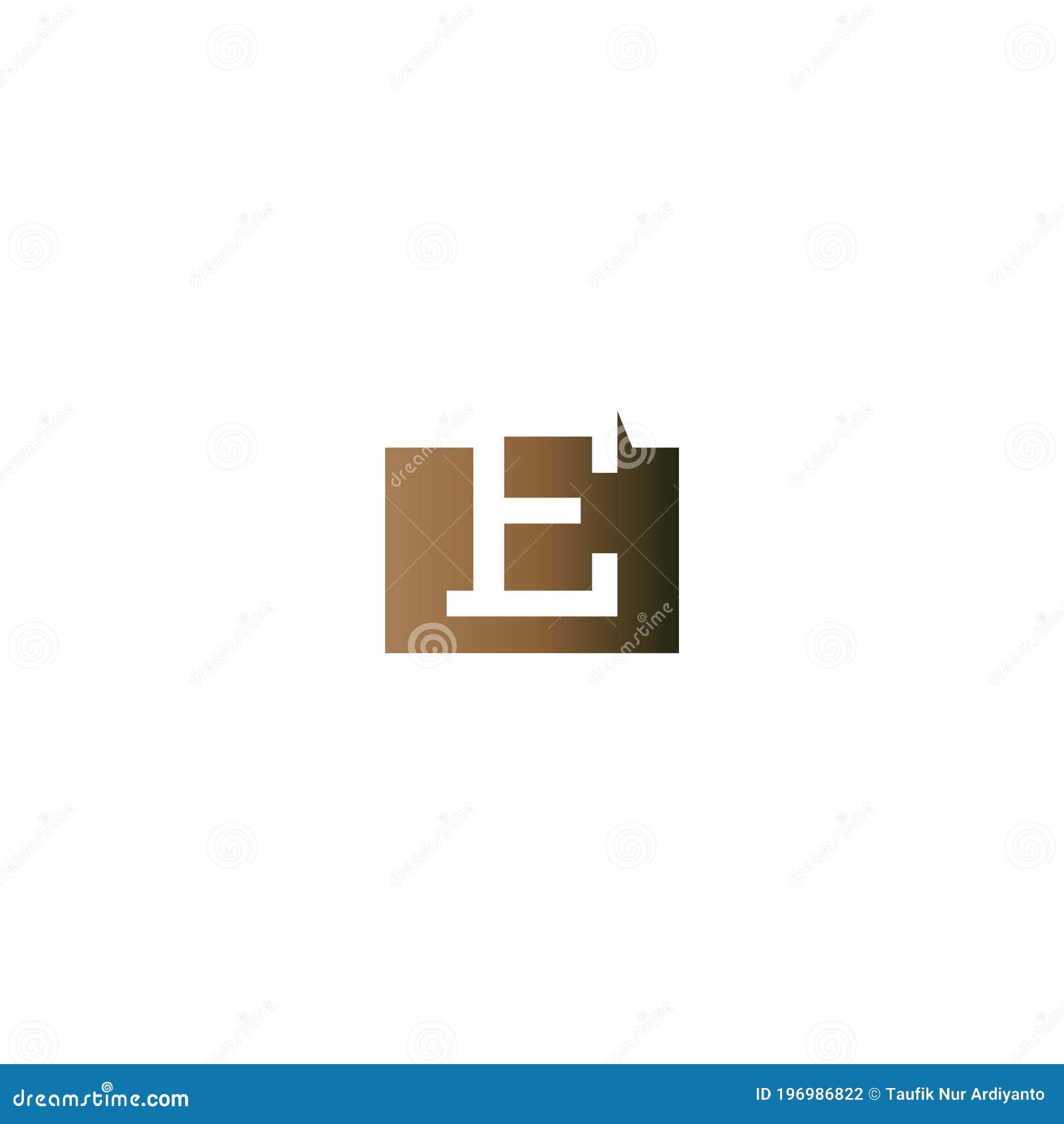 Letter E on the Square Icon Template Stock Vector - Illustration of ...