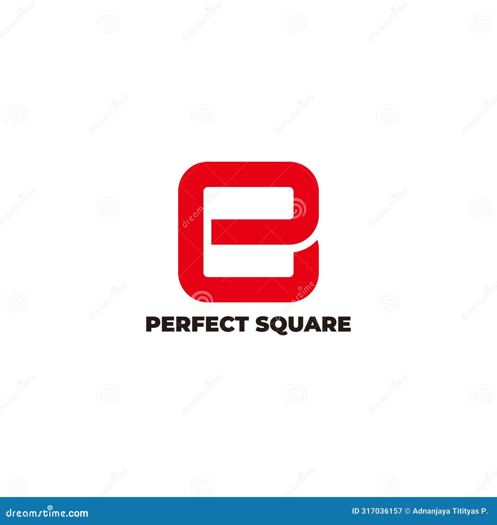 Letter E Square Perfect Simple Logo Vector Stock Vector - Illustration ...