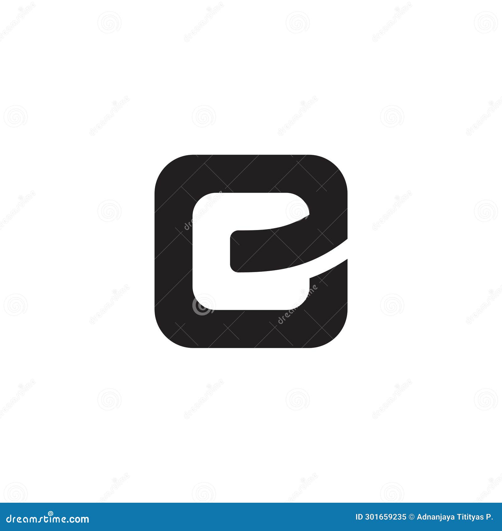 Letter E Square Simple Geometric Logo Vector Stock Vector ...