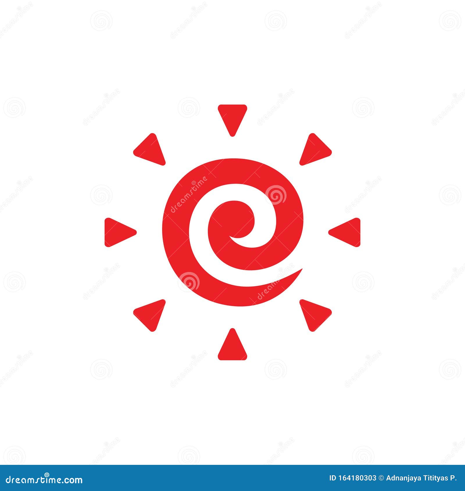 Letter E Sun Shine Spiral Shape Logo Vector Stock Vector - Illustration ...
