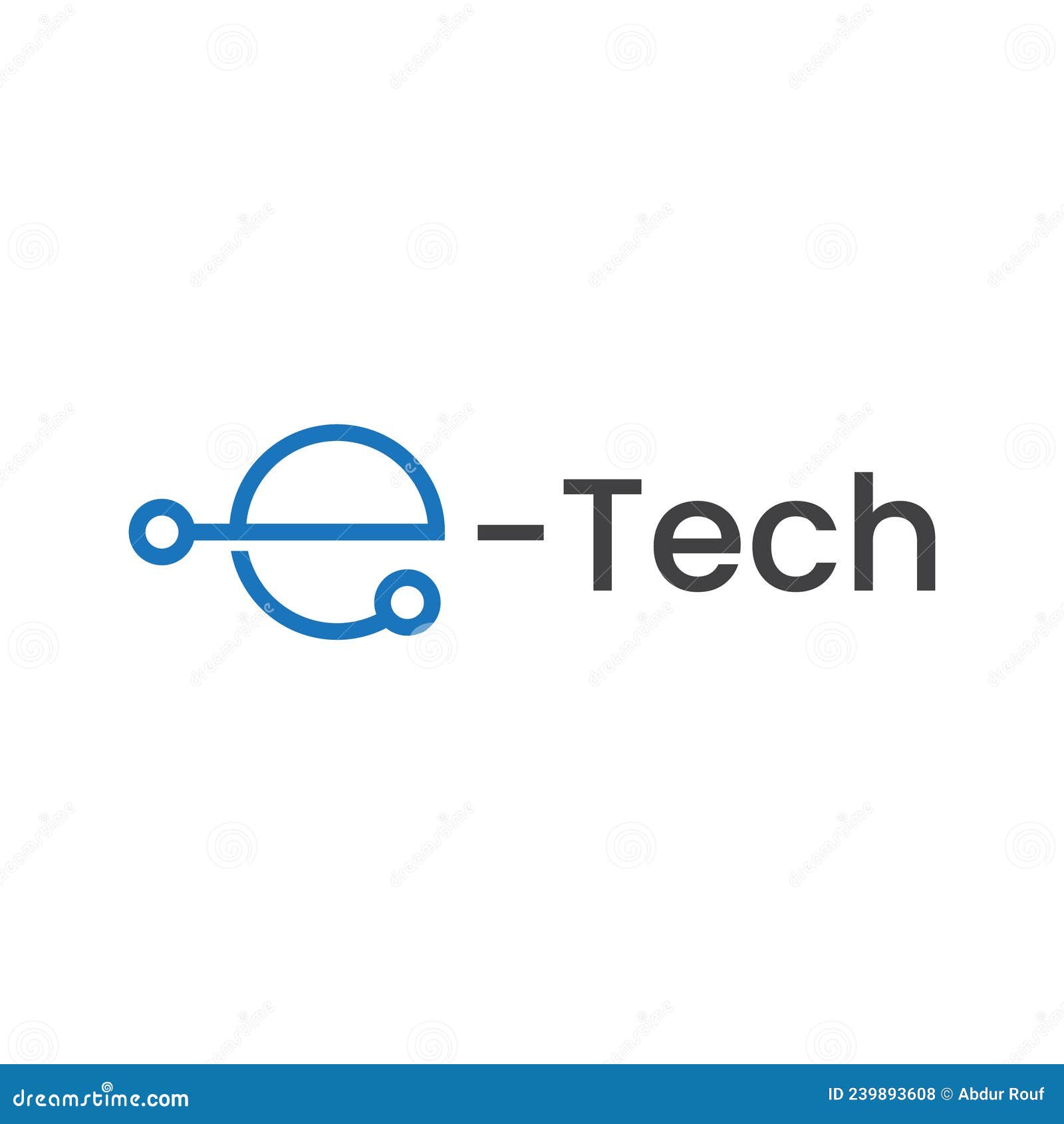 Letter E tech logo design stock vector. Illustration of colorful ...