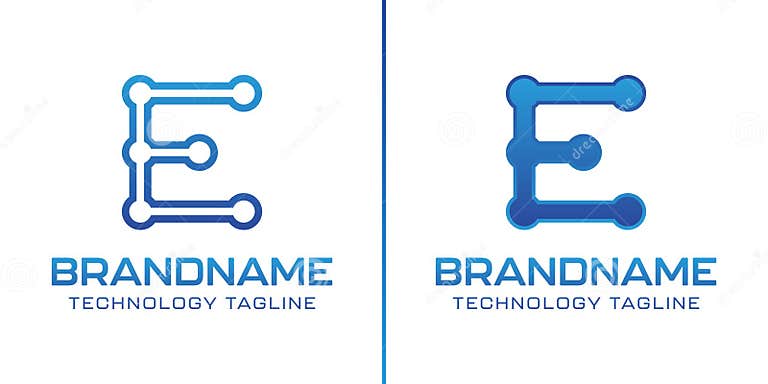 Letter E Technology Logo, Symbolize Progress, Innovation, and Digital ...