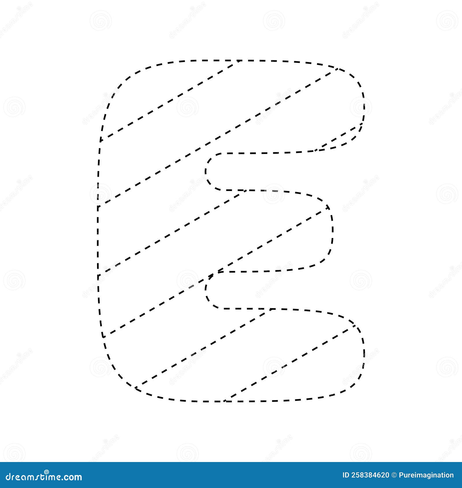 Letter E Tracing Worksheet for Kids Stock Vector - Illustration of ...