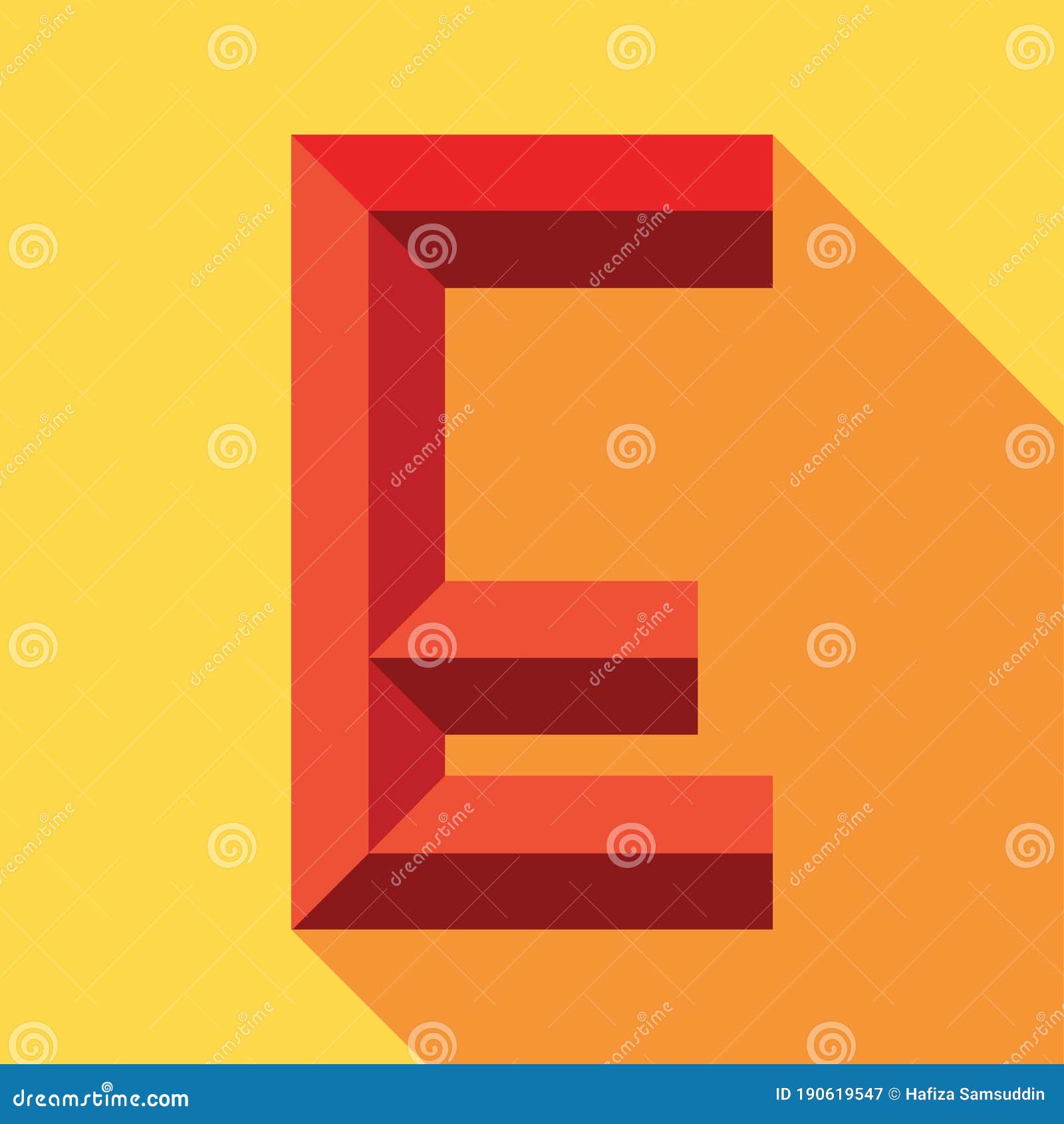 Letter E. Vector Illustration Decorative Design Stock Vector ...