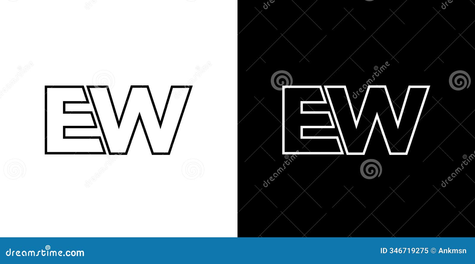 Letter E and W, EW Logo Design Template. Minimal Monogram Initial Based ...
