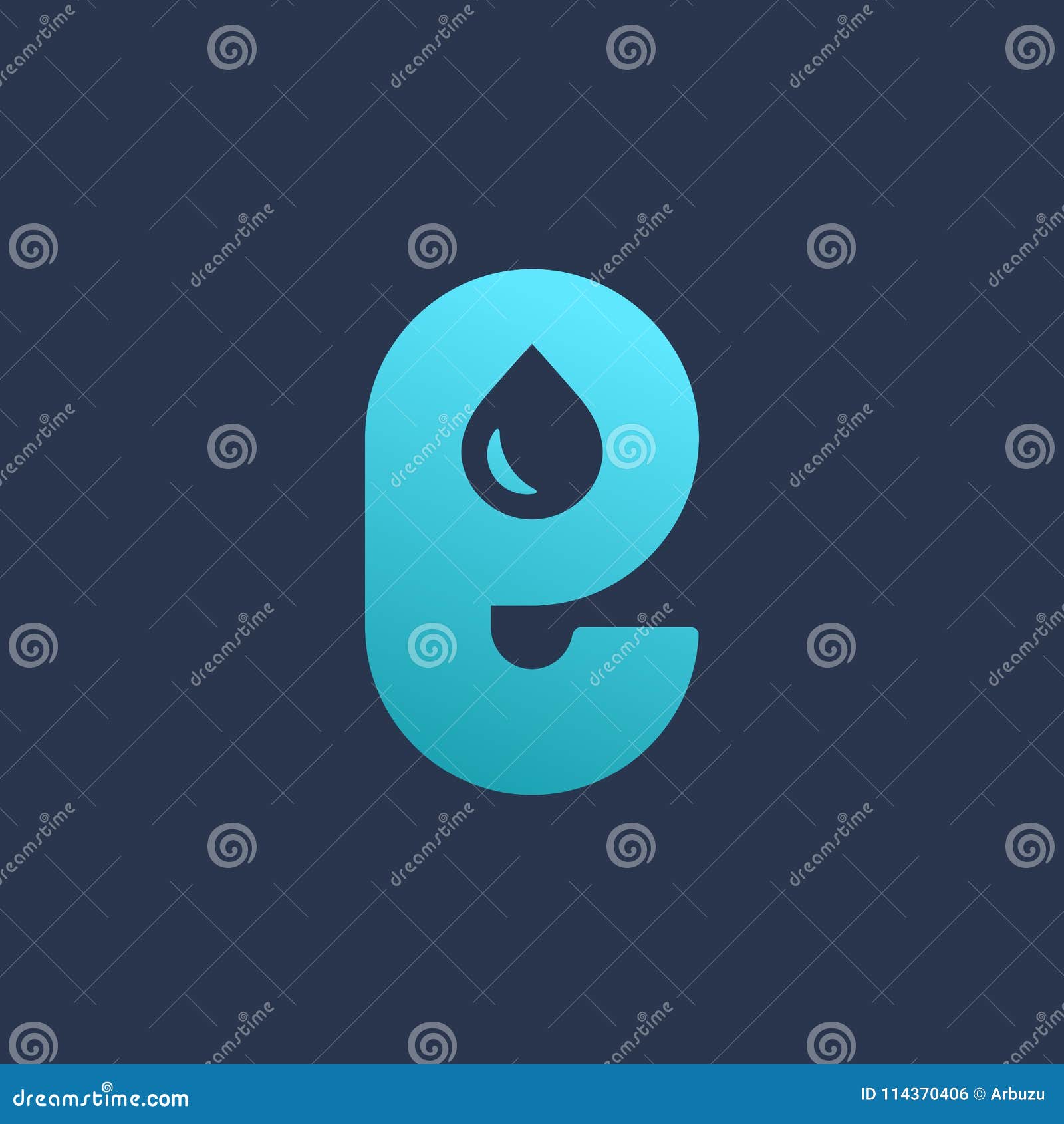 Letter E Water Drop Logo Icon Design Template Elements Stock Vector ...