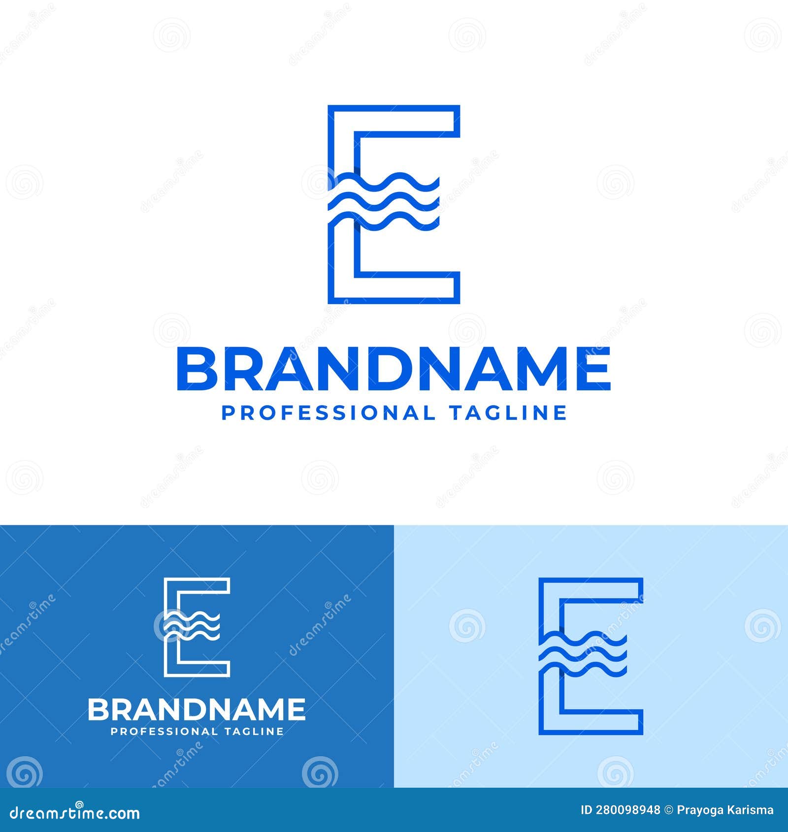 Letter E Wave Logo, Suitable for Any Business Related To Wave with E ...