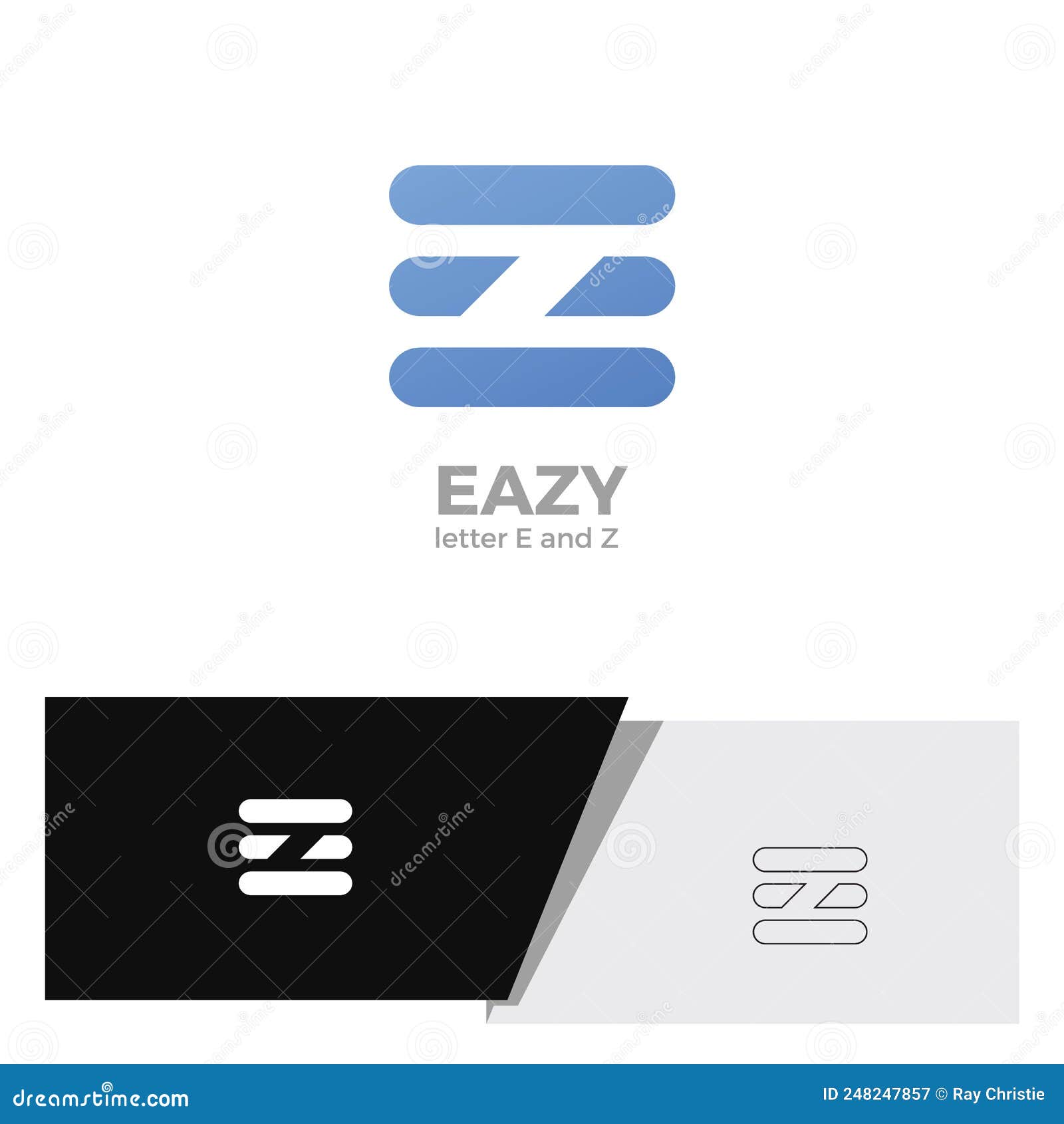 Abstract and Simple Letter E and Z Logo Stock Vector - Illustration of ...