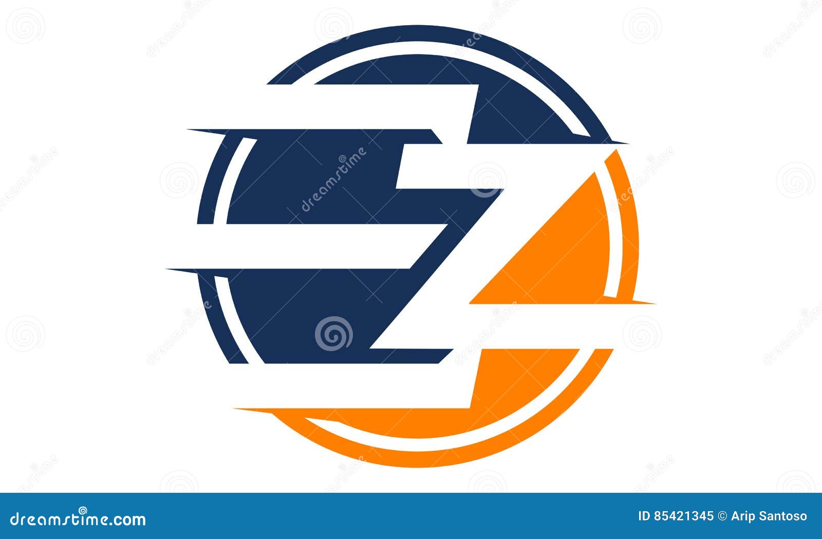 Letter E Z Logo stock vector. Illustration of tech, alphabet - 85421345