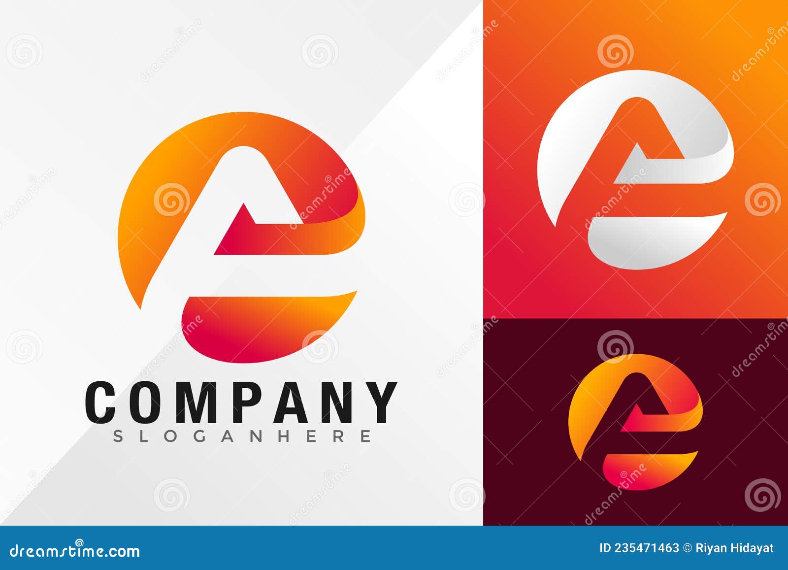 Letter EA or AE Circle Logo Design Vector Illustration Template Stock ...