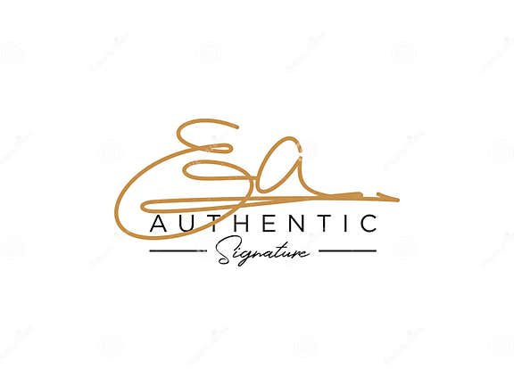 Letter EA Signature Logo Template Vector Stock Vector - Illustration of ...