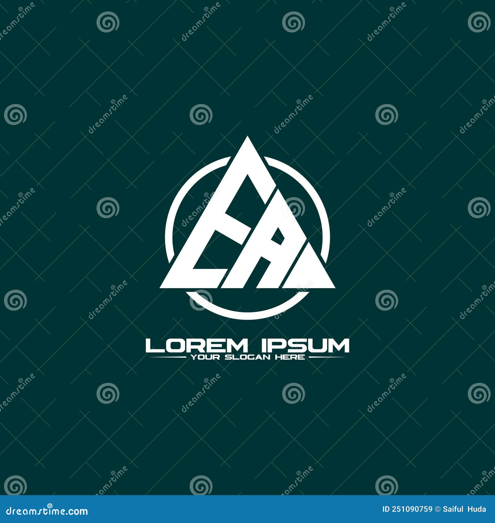 Letter EA Simple Monogram Logo Icon Design. Stock Vector - Illustration ...