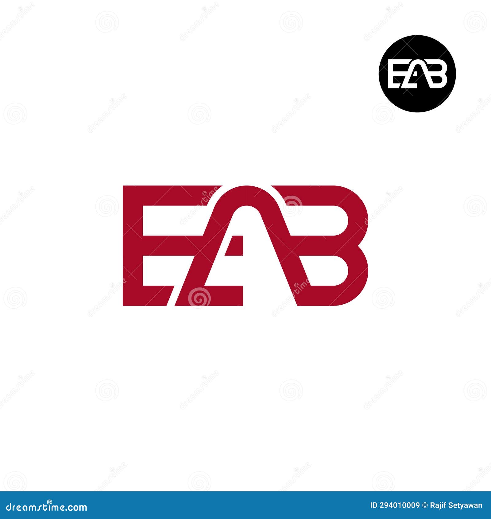 Letter EAB Monogram Logo Design Stock Vector - Illustration of modern ...
