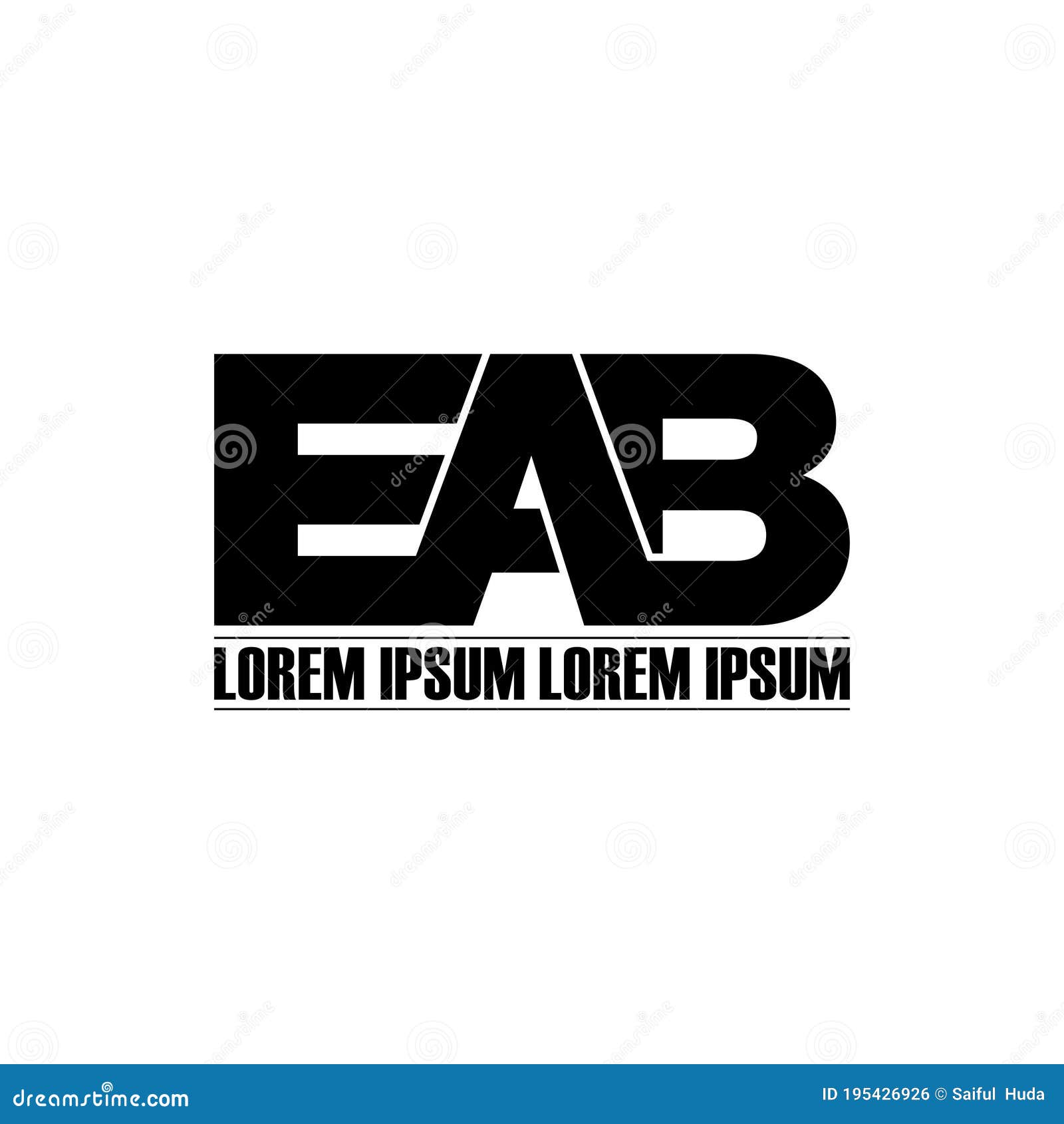 Letter EAB Simple Monogram Logo Icon Design. Stock Vector ...