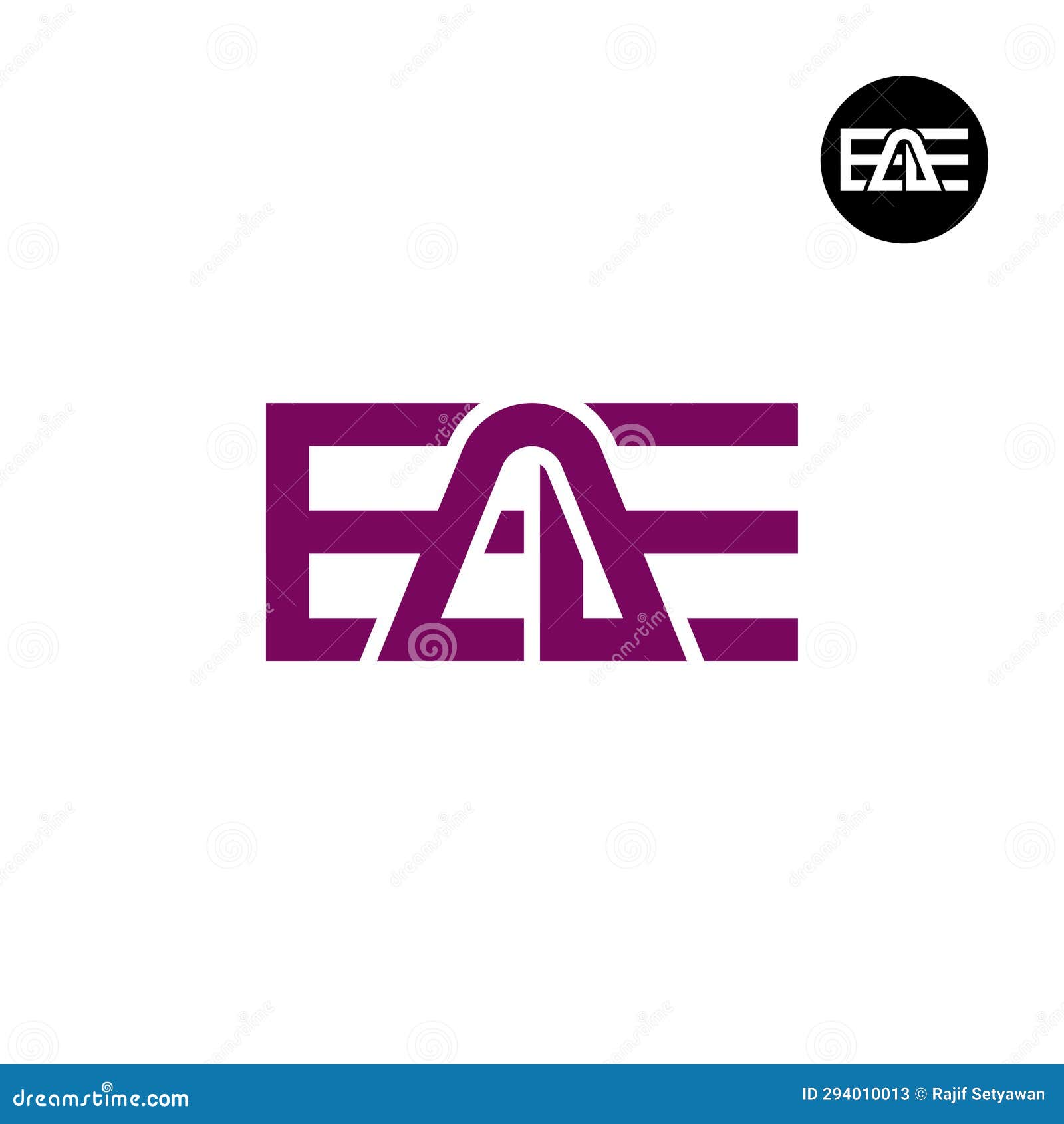 Letter EAE Monogram Logo Design Stock Vector - Illustration of modern ...