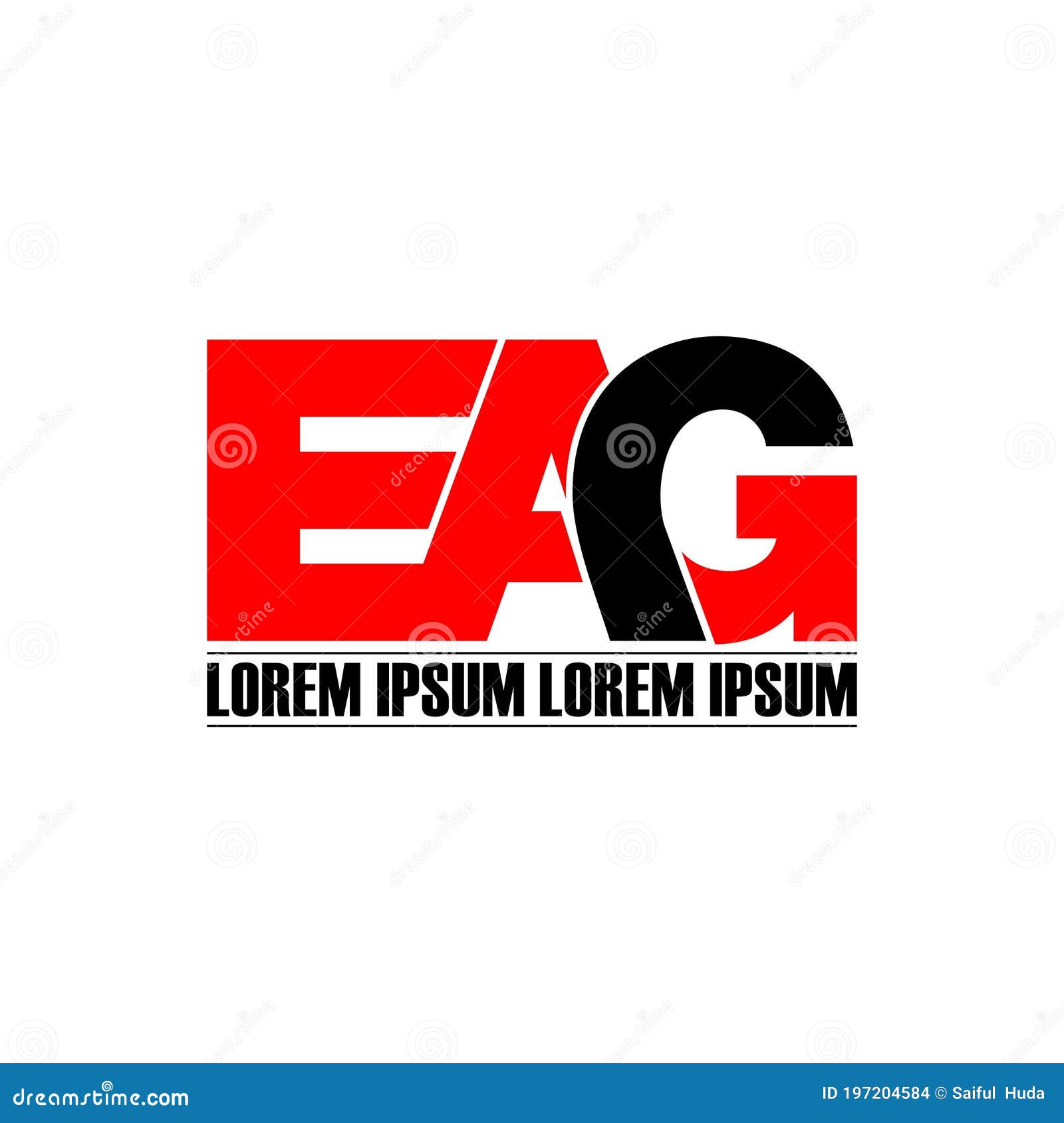 Letter EAG Simple Monogram Logo Icon Design. Stock Vector ...