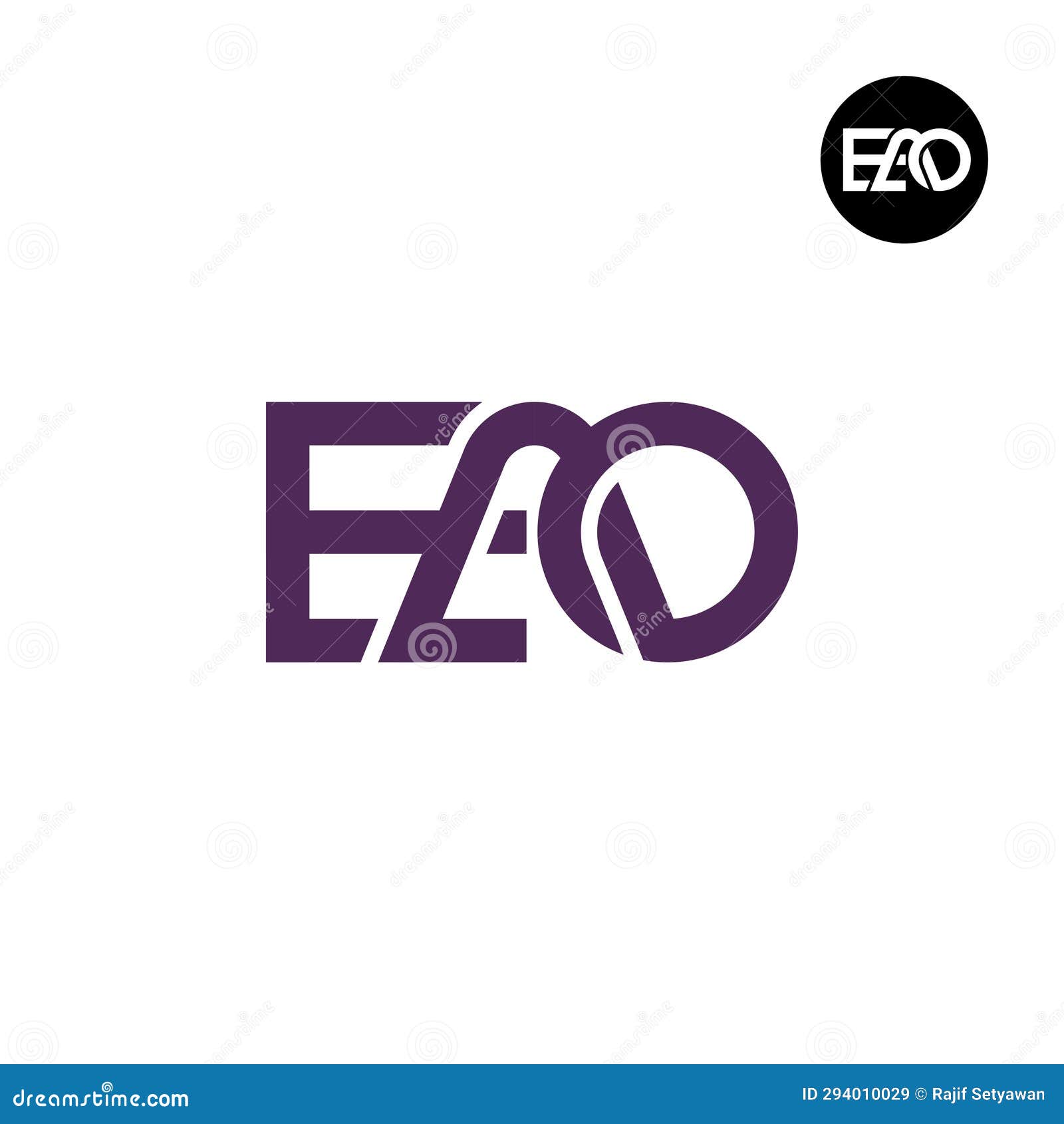 Letter EAO Monogram Logo Design Stock Vector - Illustration of ...