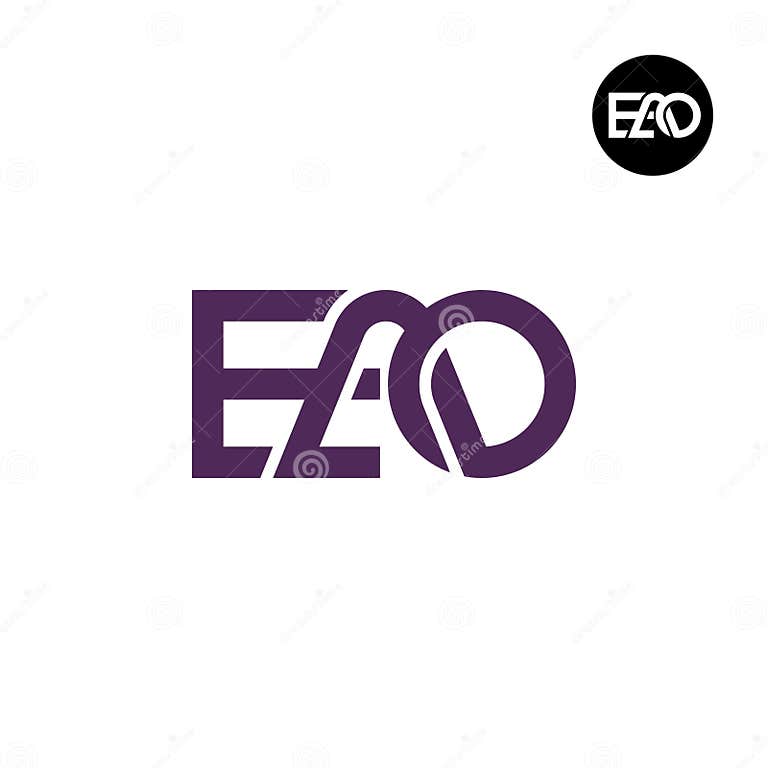 Letter EAO Monogram Logo Design Stock Vector - Illustration of ...