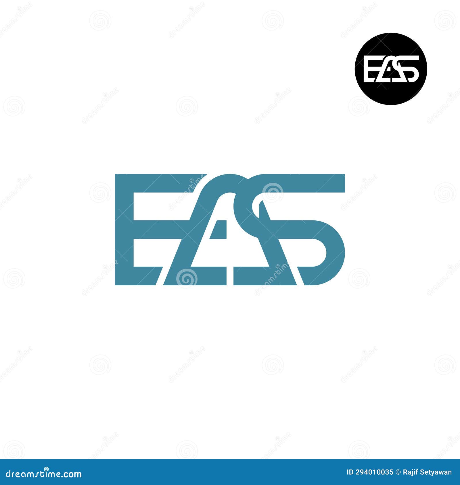 Letter EAS Monogram Logo Design Stock Vector - Illustration of initials ...