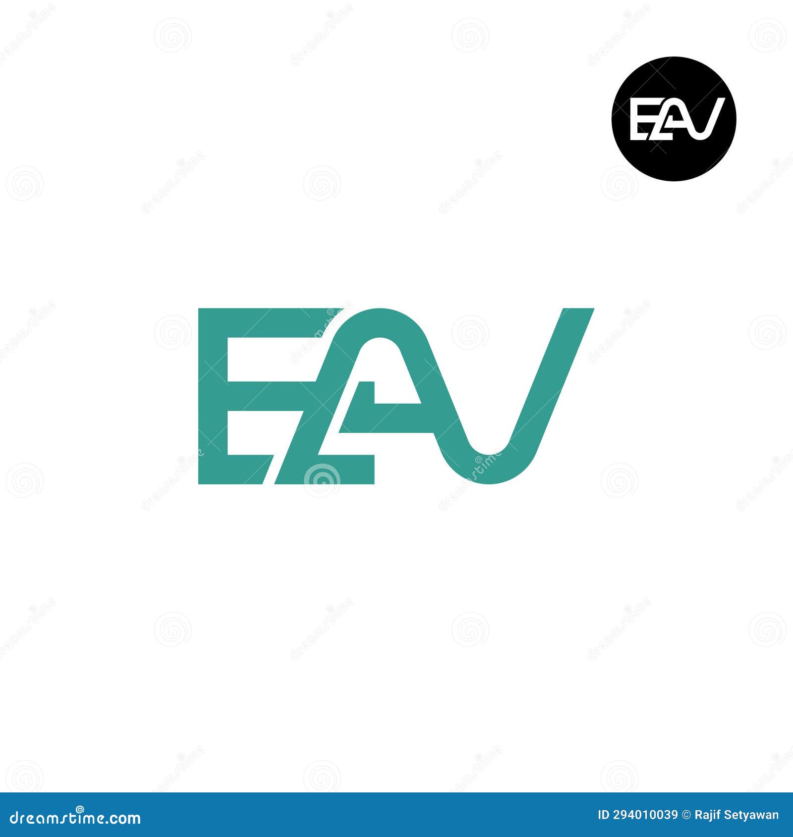Letter EAV Monogram Logo Design Stock Vector - Illustration of ...