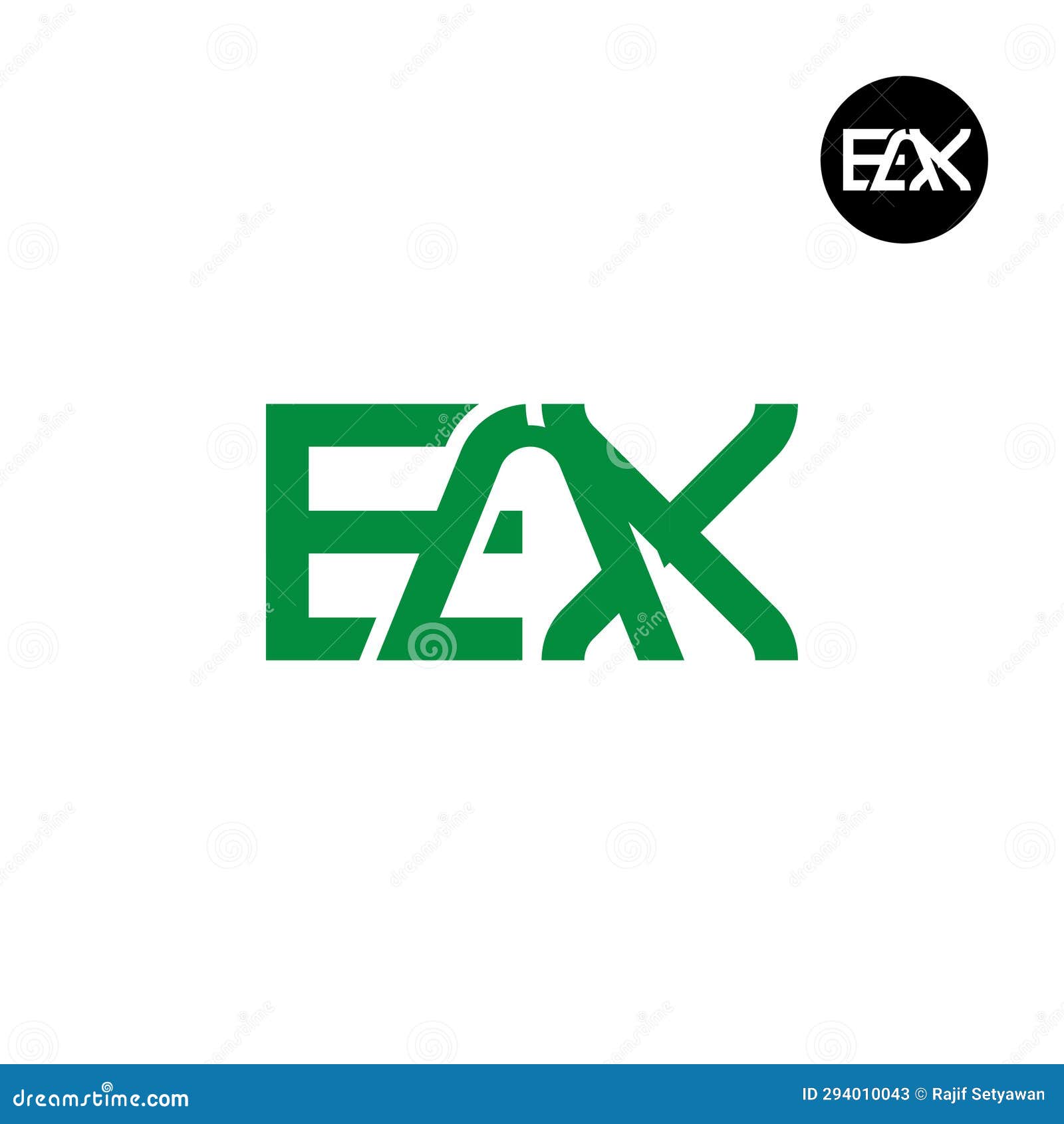 Letter EAX Monogram Logo Design Stock Vector - Illustration of names ...