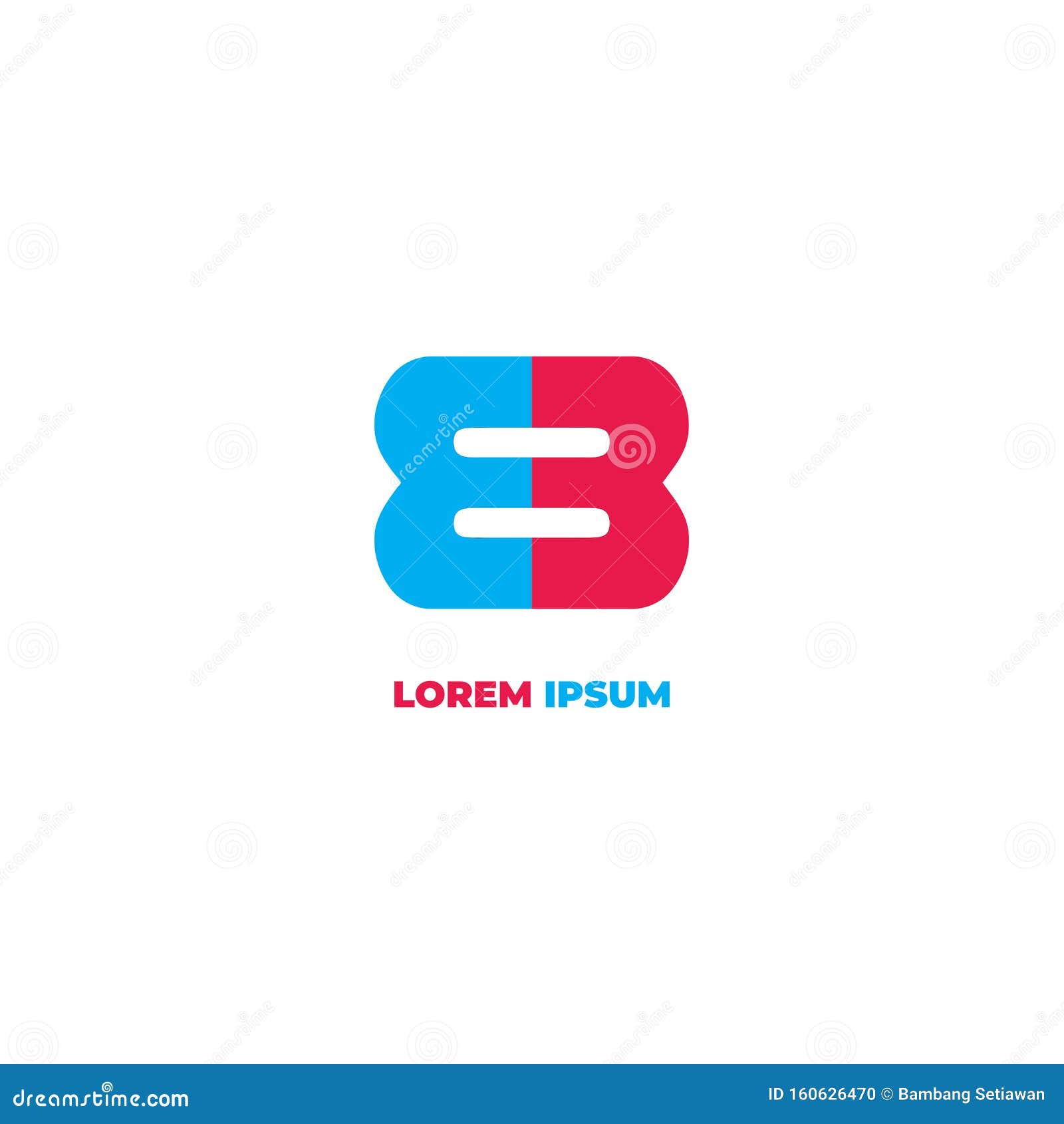 Letter EB or E3 Alphabetic Logo Design Template, Initial Logo Concept ...