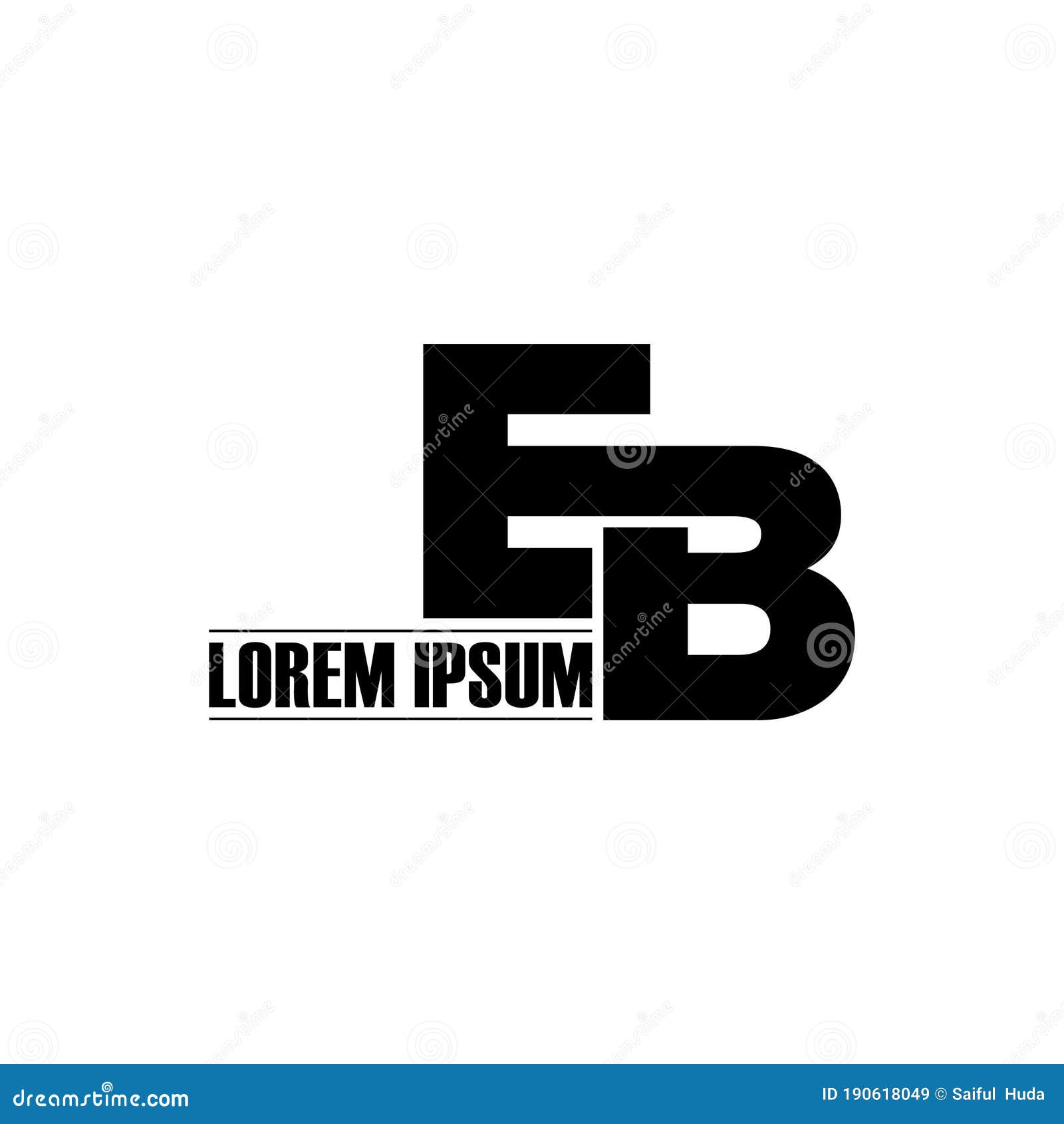 Letter EB Monogram Logo Icon Design Vector. Stock Vector - Illustration ...