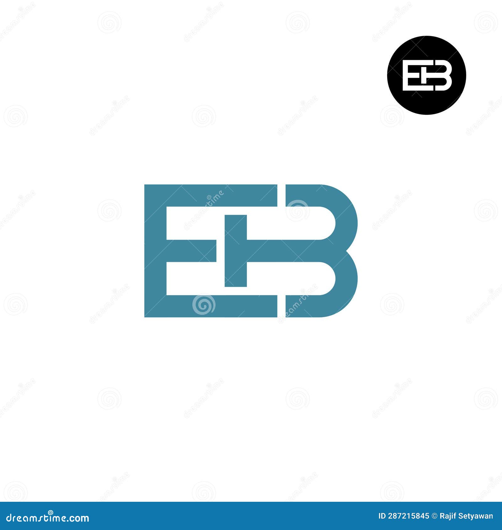 Letter EB Monogram Logo Design Stock Vector - Illustration of company ...