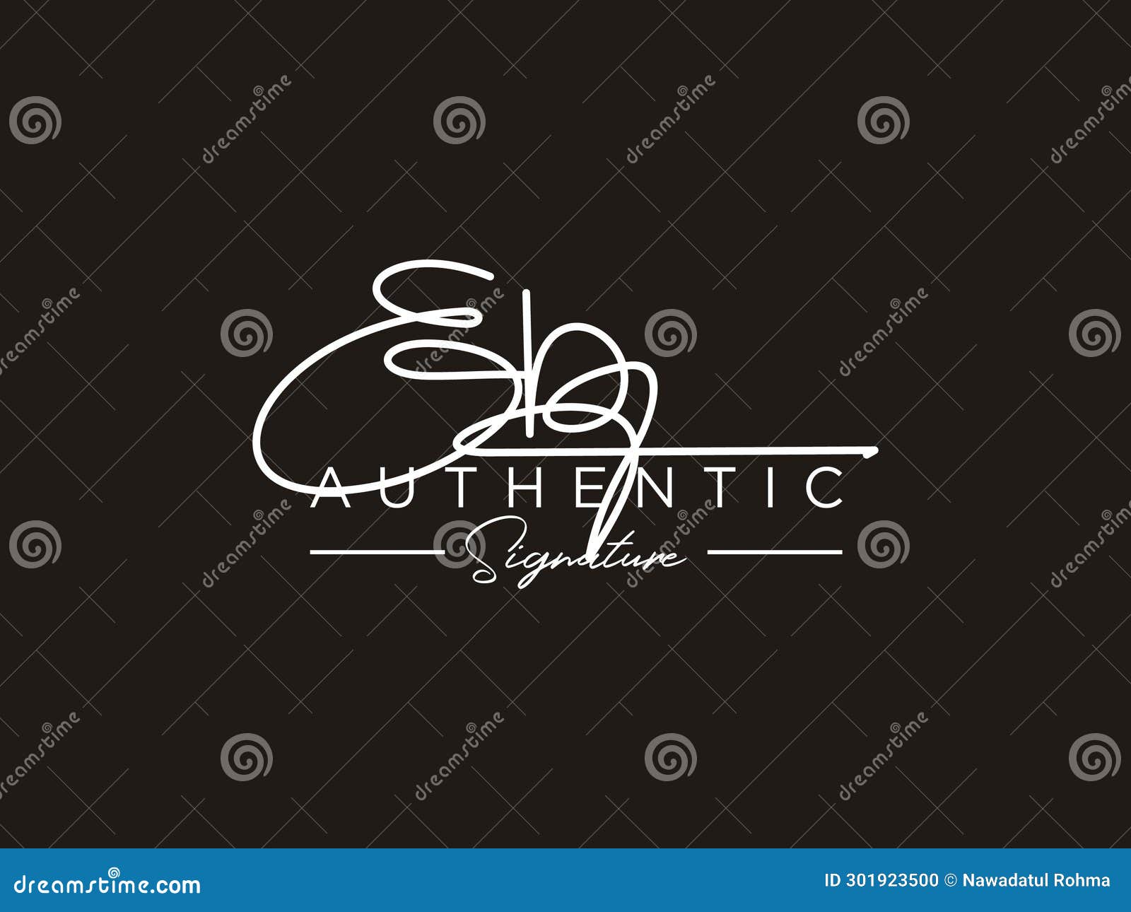 Letter EB Signature Logo Template Vector Stock Vector - Illustration of ...