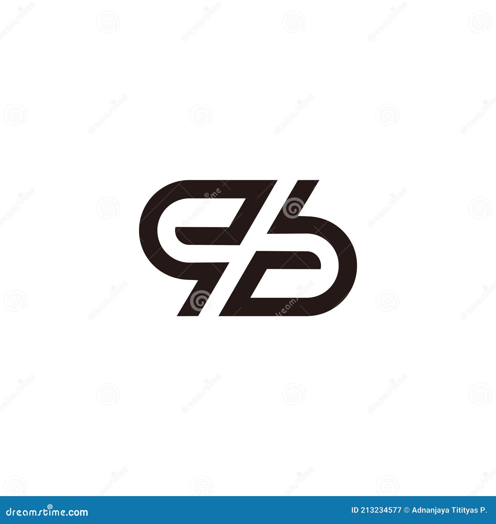 Letter Eb Simple Geometric Line Art Logo Vector Stock Vector ...