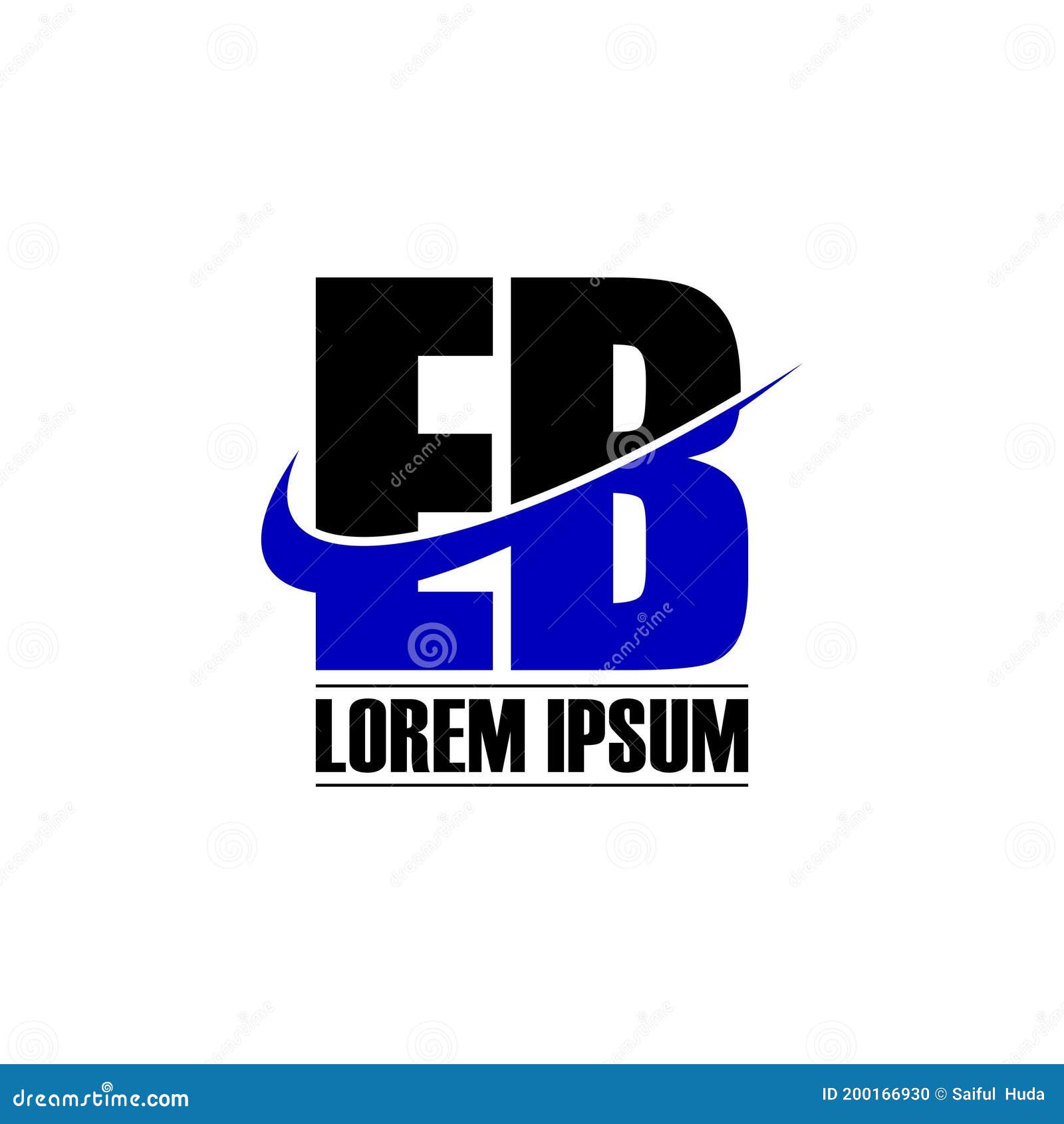 Letter EB Simple Monogram Logo Icon Design. Stock Vector - Illustration ...