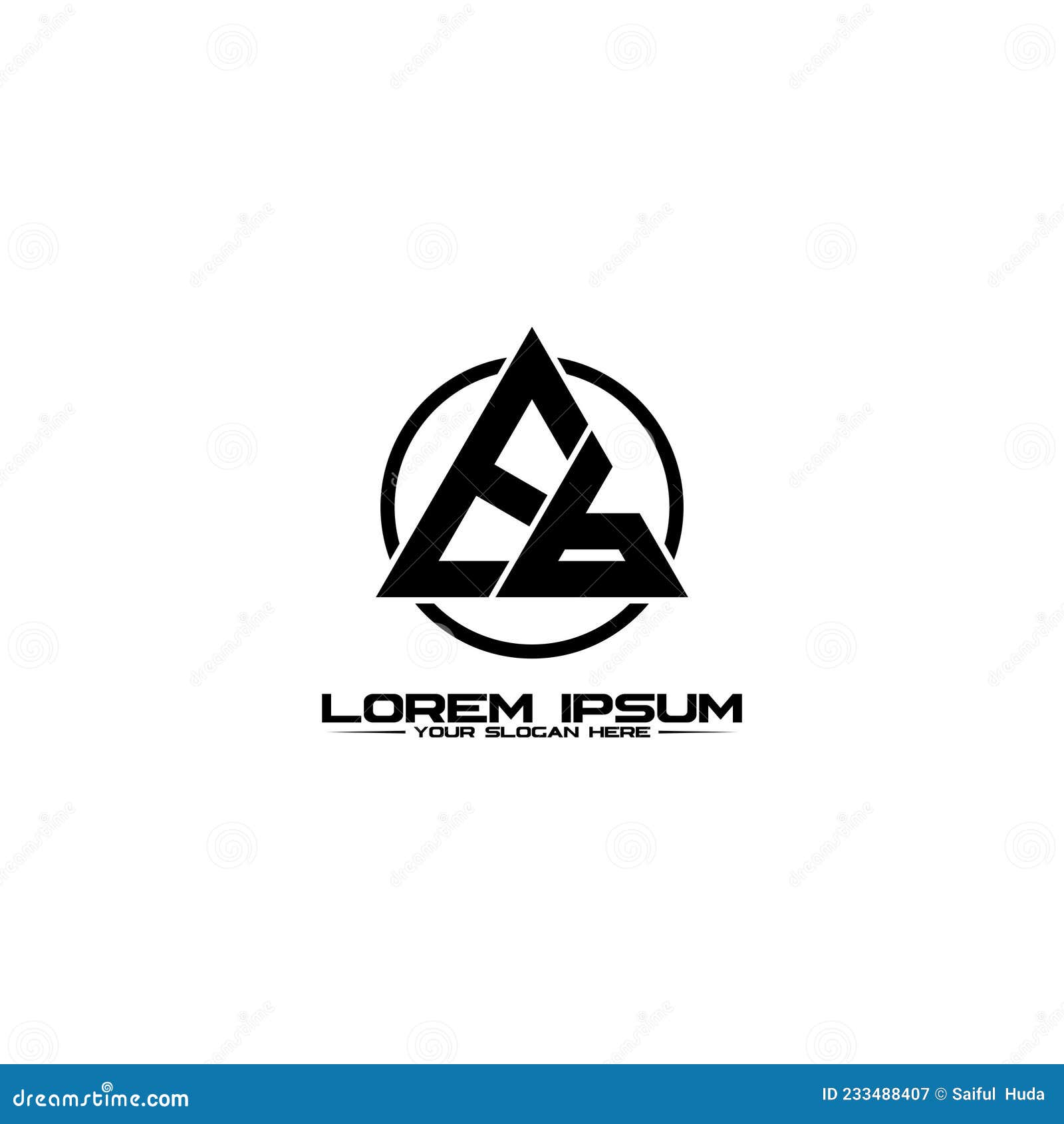 Letter EB Simple Monogram Logo Icon Design. Stock Vector - Illustration ...