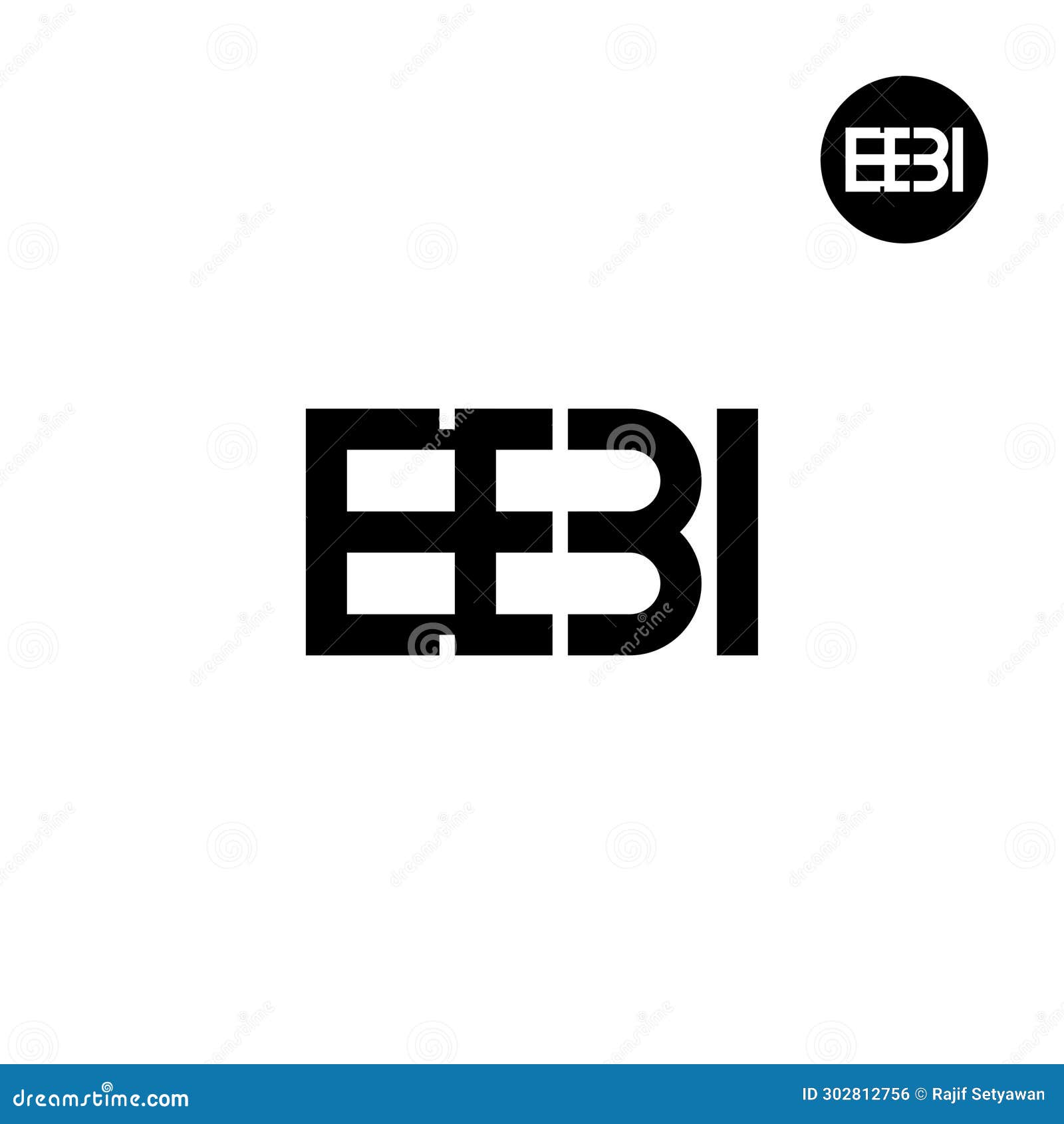 Letter EBI Monogram Logo Design Vector Illustration | CartoonDealer.com ...