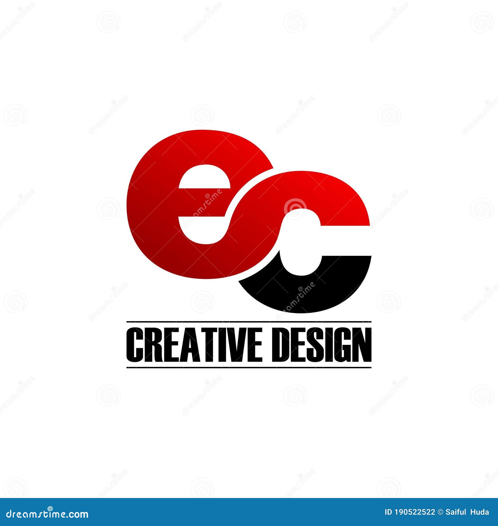 Letter Ec Monogram Logo Icon Design Vector. Stock Vector - Illustration ...