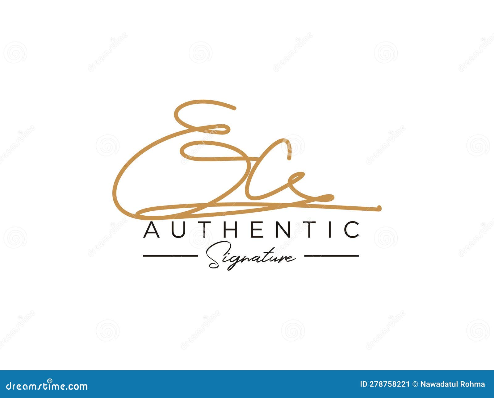 Letter EC Signature Logo Template Vector Stock Vector - Illustration of ...