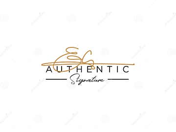 Letter EC Signature Logo Template Vector Stock Vector - Illustration of ...
