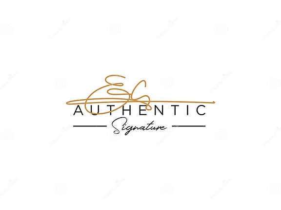 Letter EC Signature Logo Template Vector Stock Vector - Illustration of ...