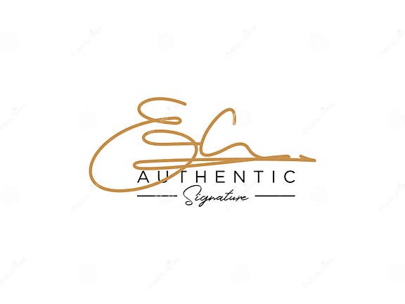Letter EC Signature Logo Template Vector Stock Vector - Illustration of ...