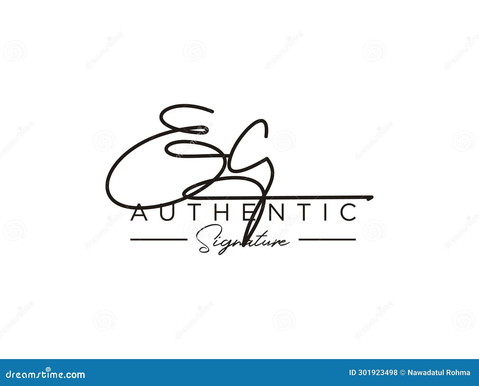 Letter EC Signature Logo Template Vector Stock Vector - Illustration of ...