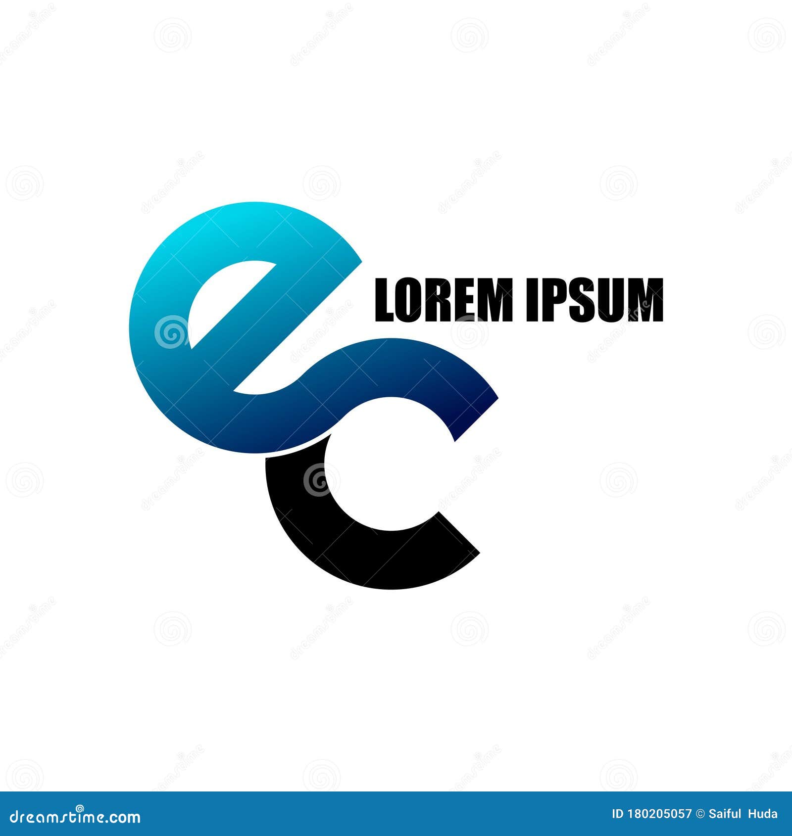 Letter EC Simple Logo Icon Design Vector. Stock Vector - Illustration ...