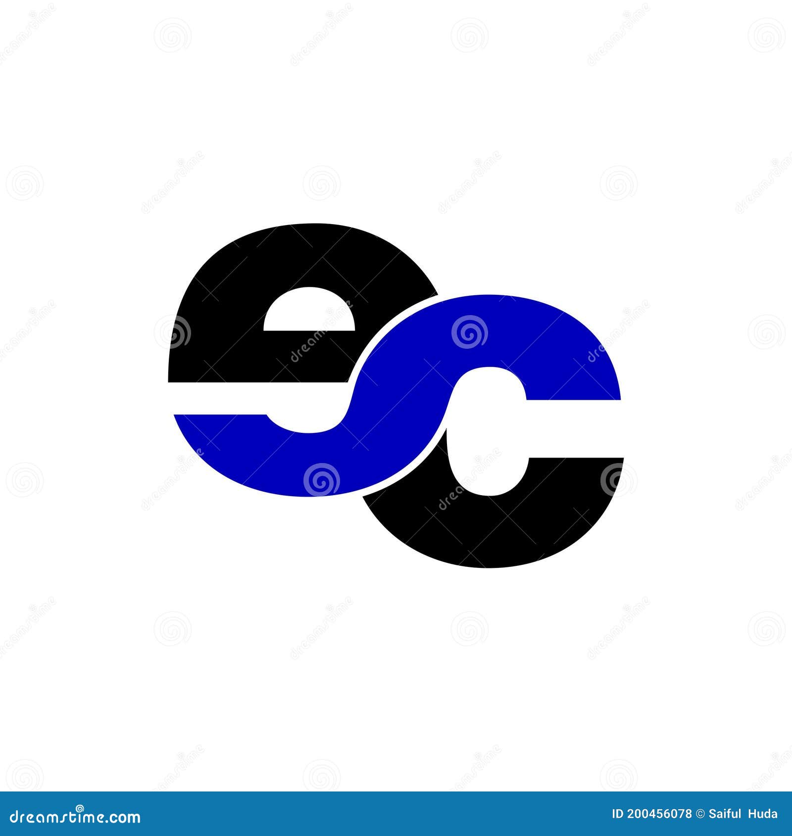 Letter EC Simple Monogram Logo Icon Design. Stock Vector - Illustration ...