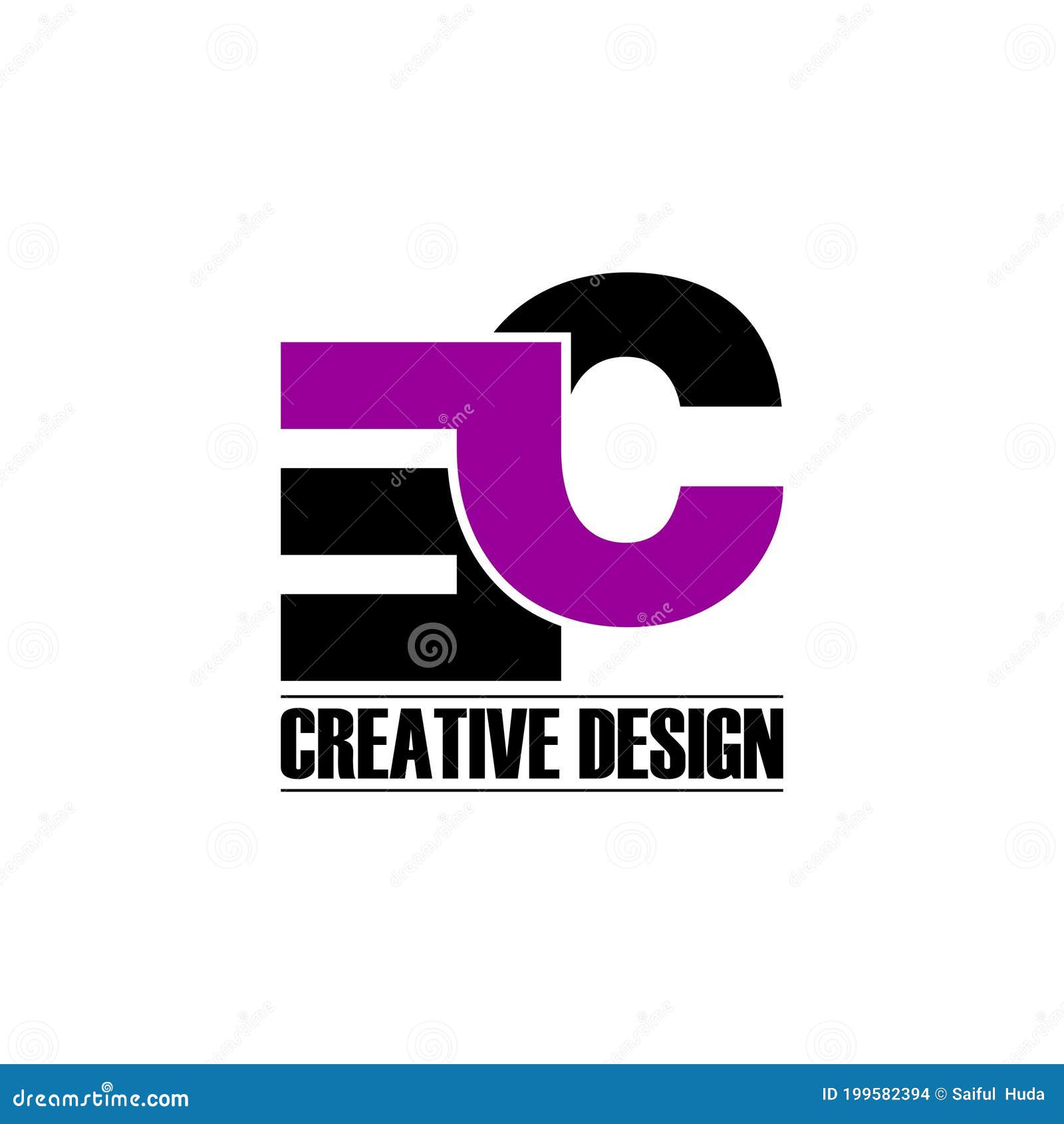 Letter EC Simple Monogram Logo Icon Design. Stock Vector - Illustration ...