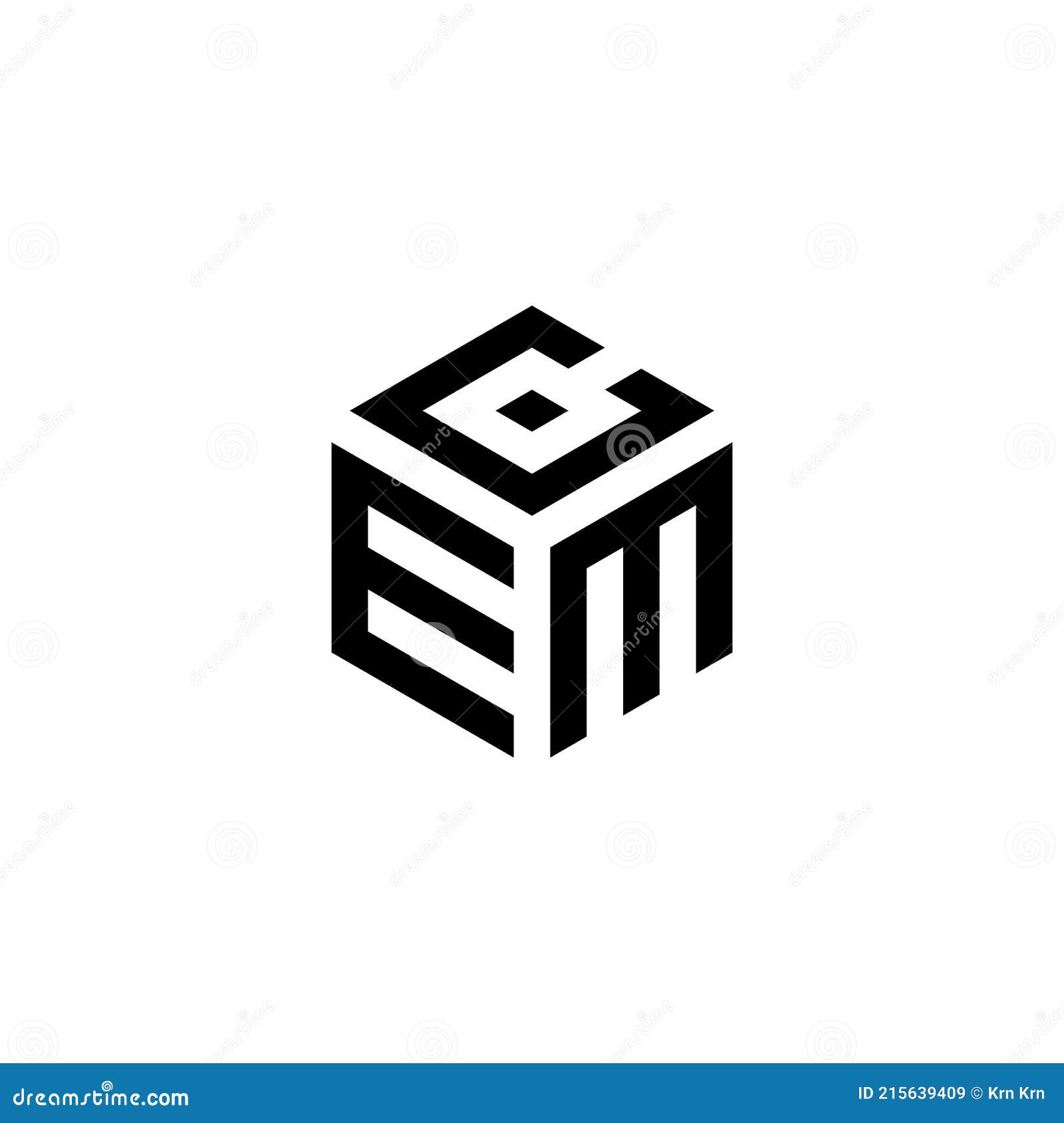 Letter ECM Cube Logo Design Stock Illustration - Illustration of brand ...